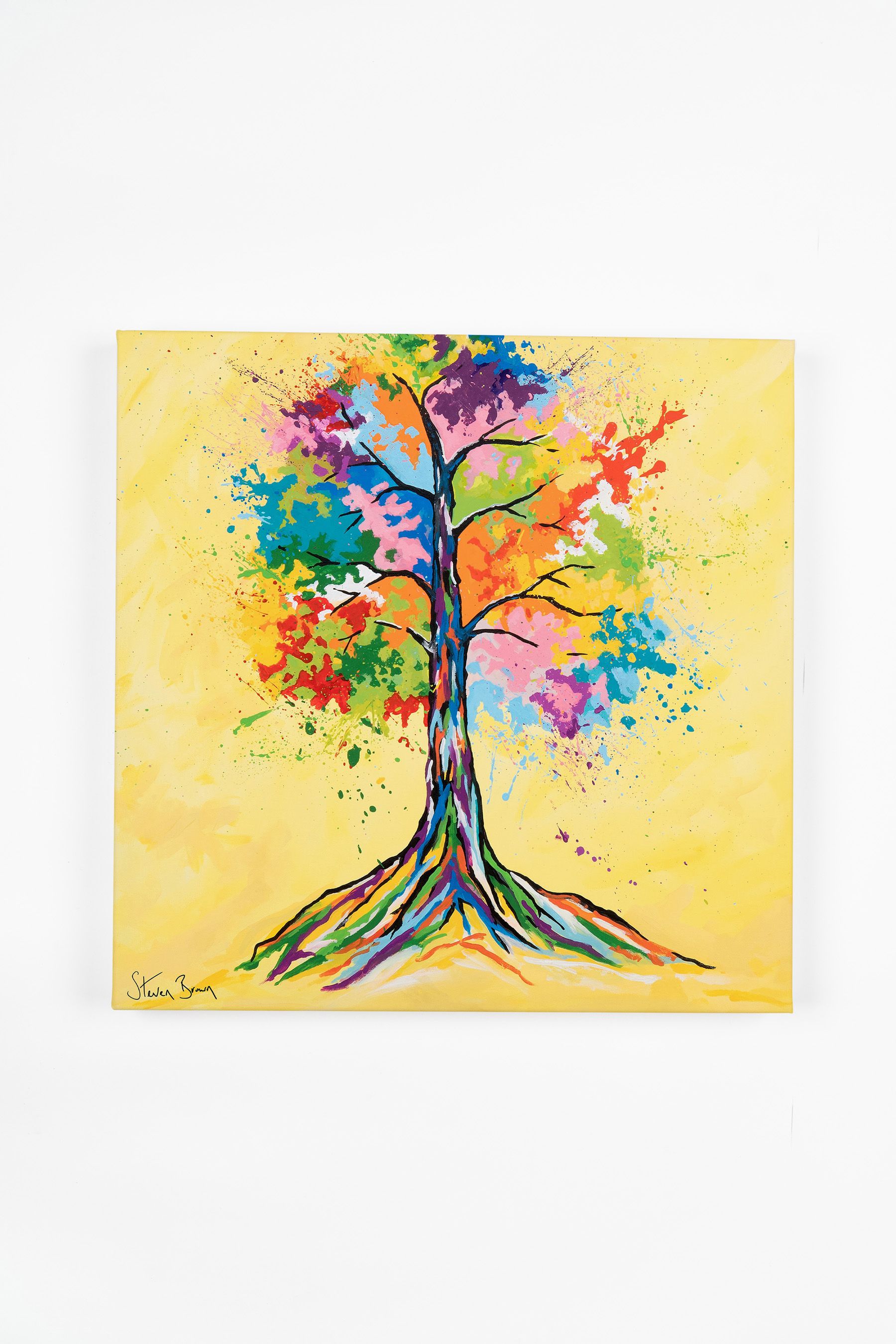 Buy Steven Brown Art Yellow Tree of Life Medium Canvas Print from the ...
