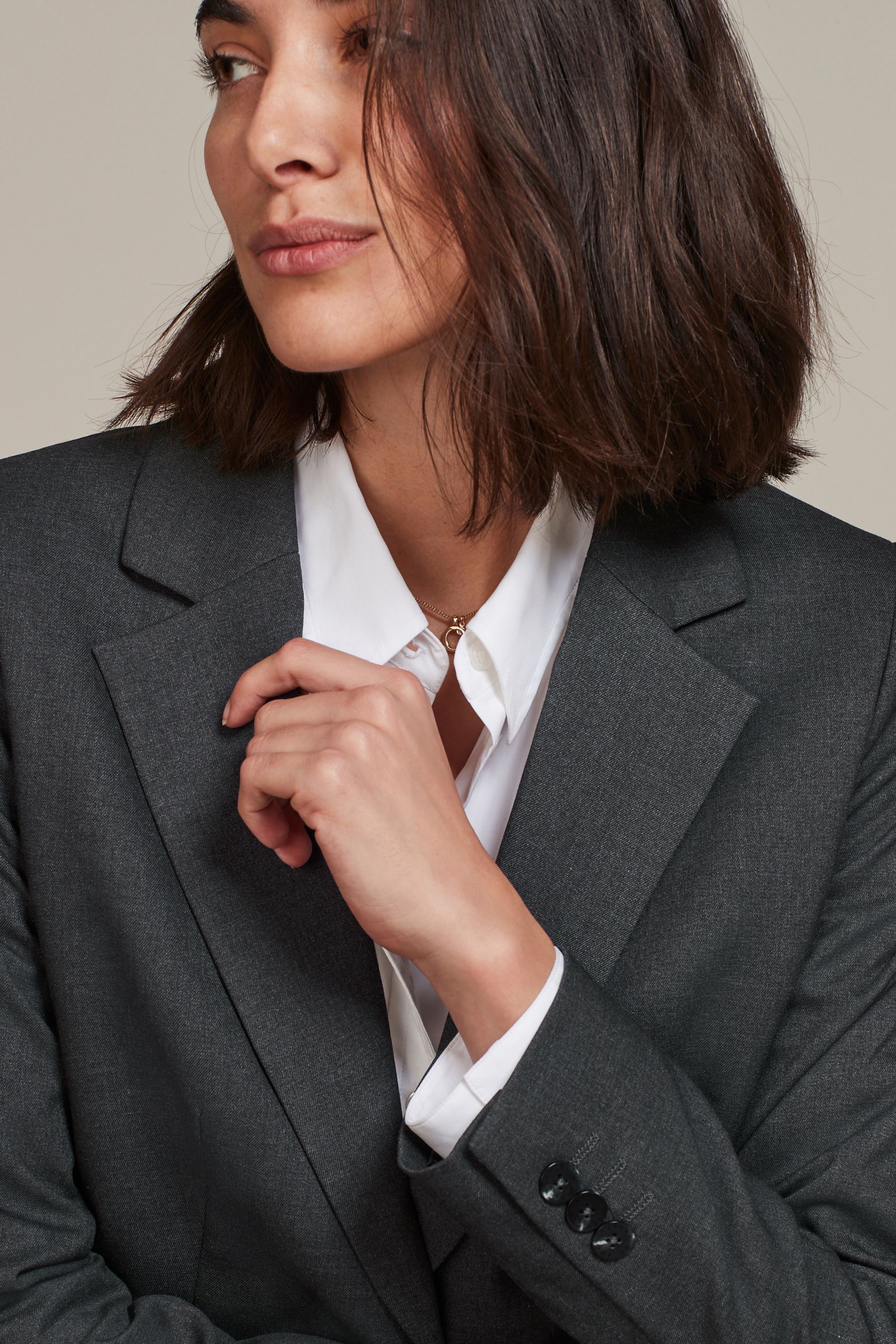 Buy Grey Tailored Single Breasted Jacket from the Next UK online shop