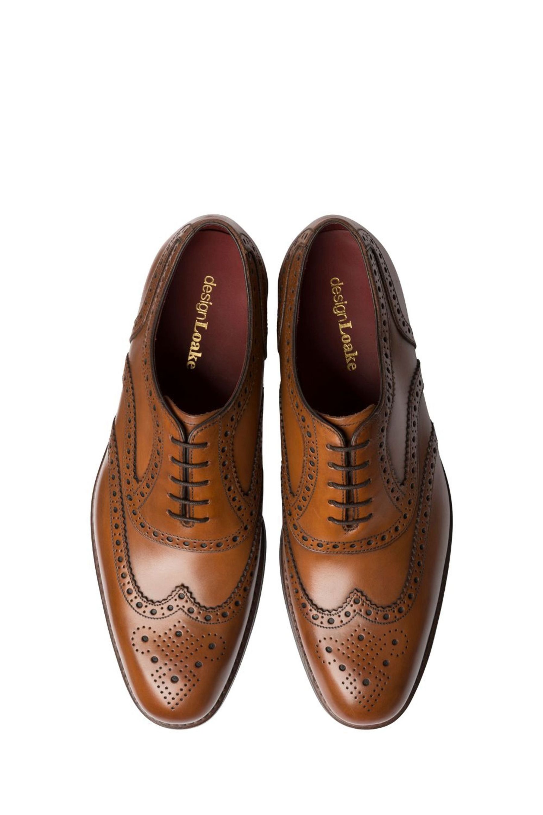 Buy Loake Brown Kerridge Cedar Calf Spider Brogue Shoes from Next Ireland