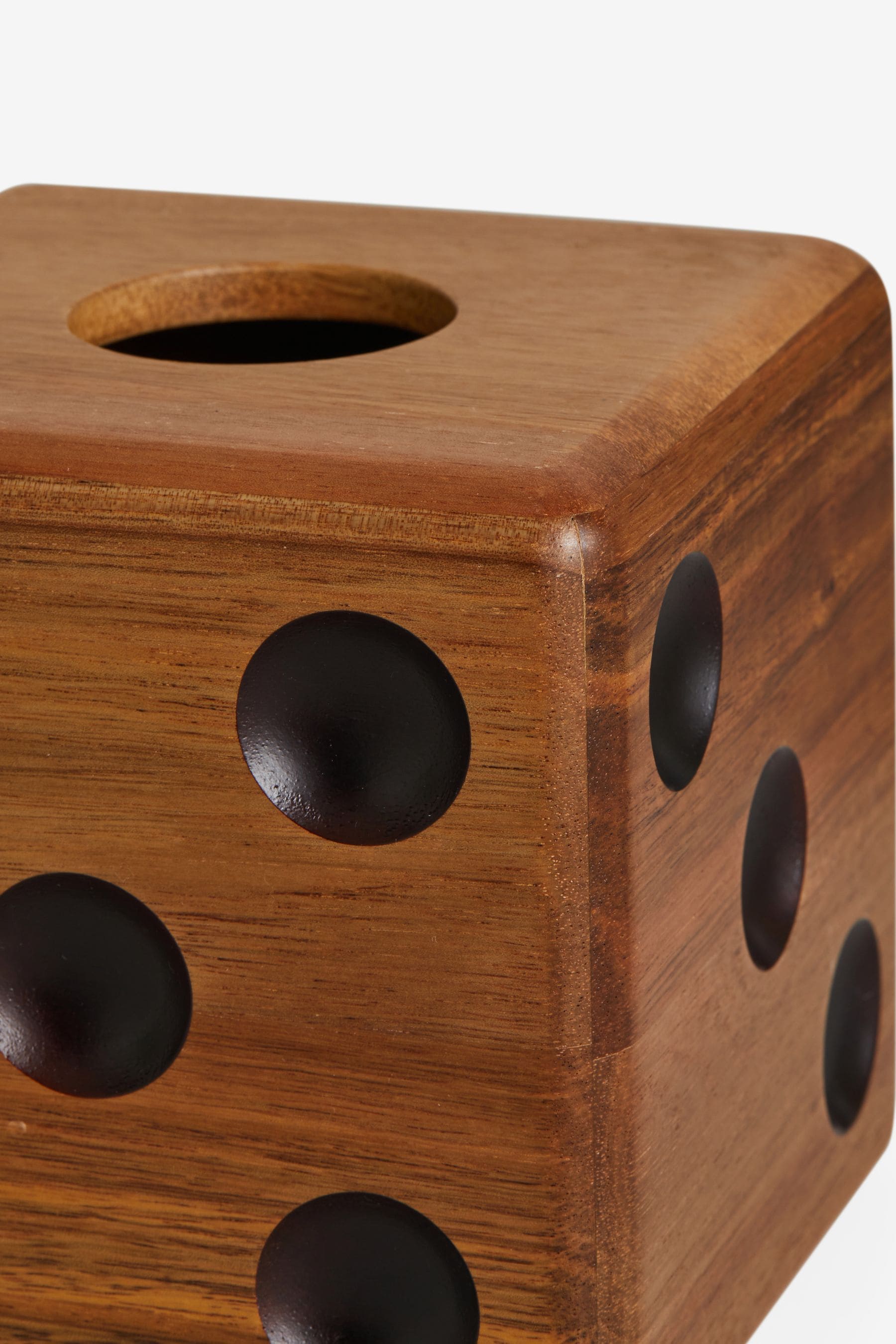 Buy Brown Bronx Wooden Dice Tissue Box Cover from the Next UK online shop