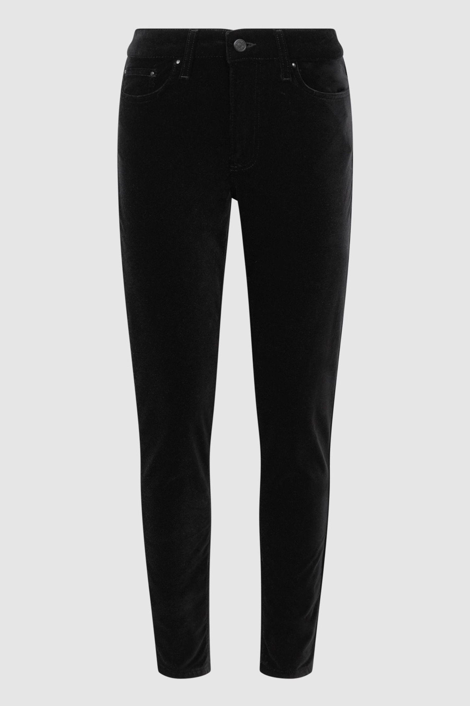 Buy Reiss Black Lux Velvet Mid Rise Skinny Jeans from the Next UK online shop