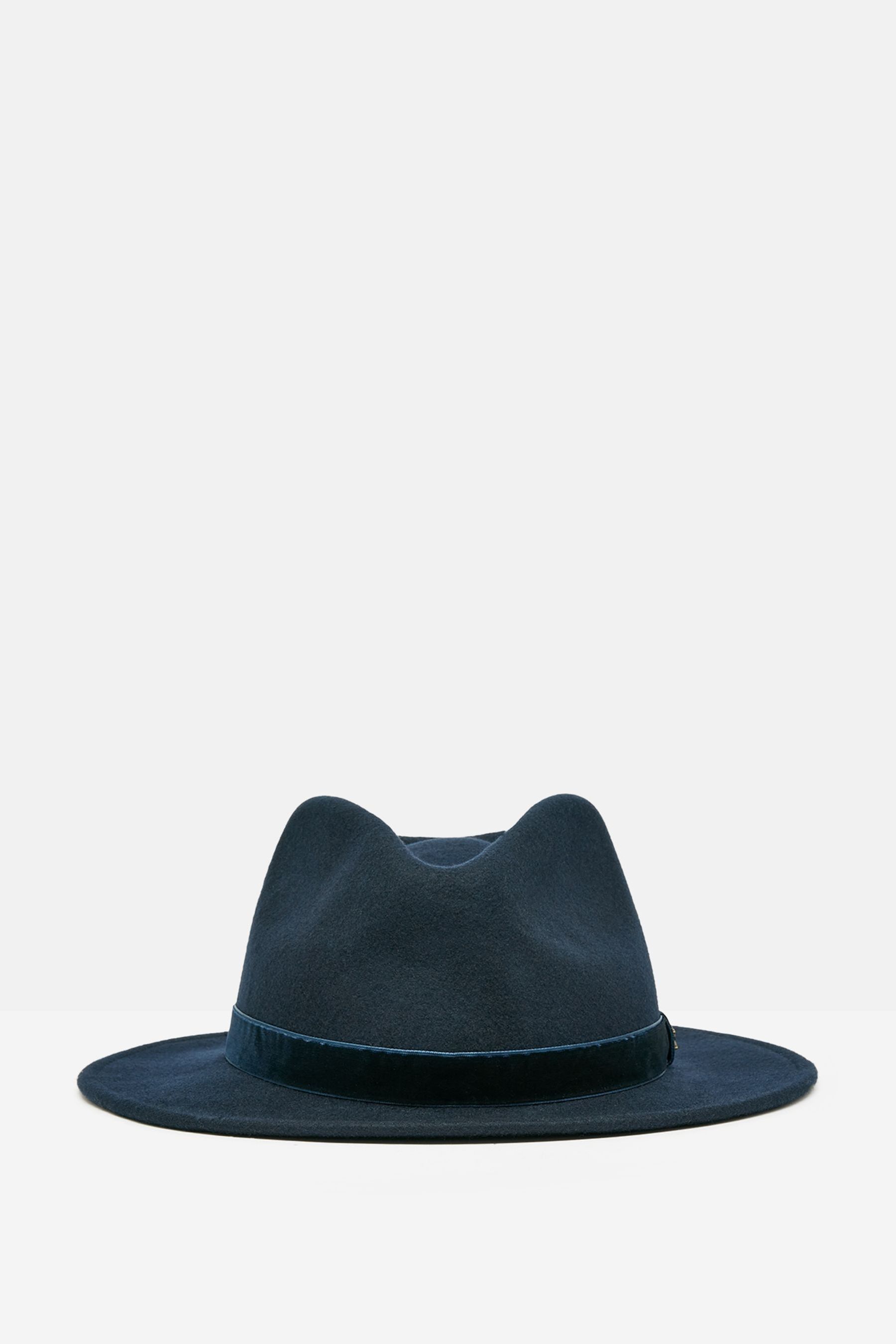 Buy Joules Maude Navy Blue Wool Fedora Hat from the Next UK online shop