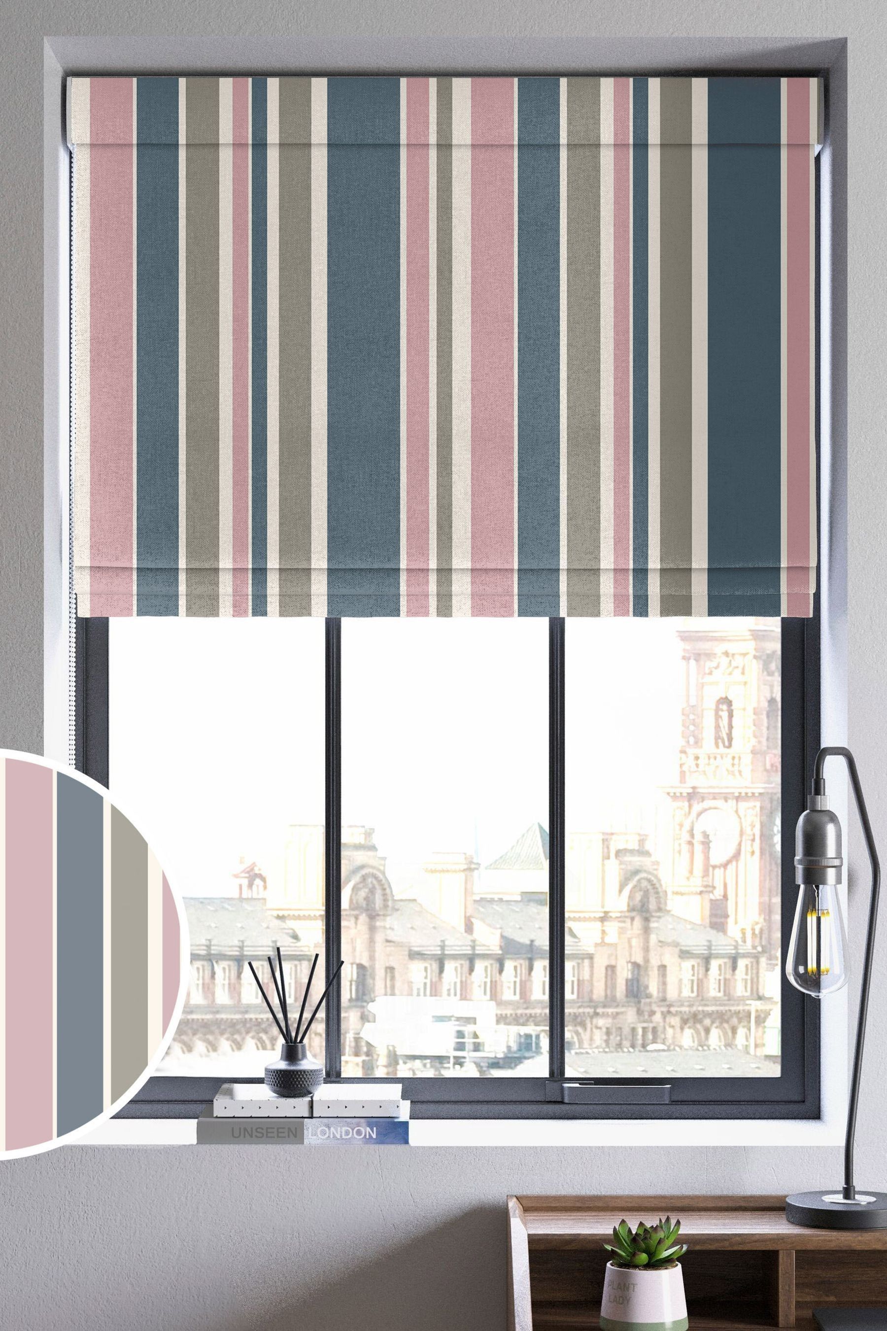 Buy Pink Huddson Made To Measure Roman Blind from the Next UK online shop