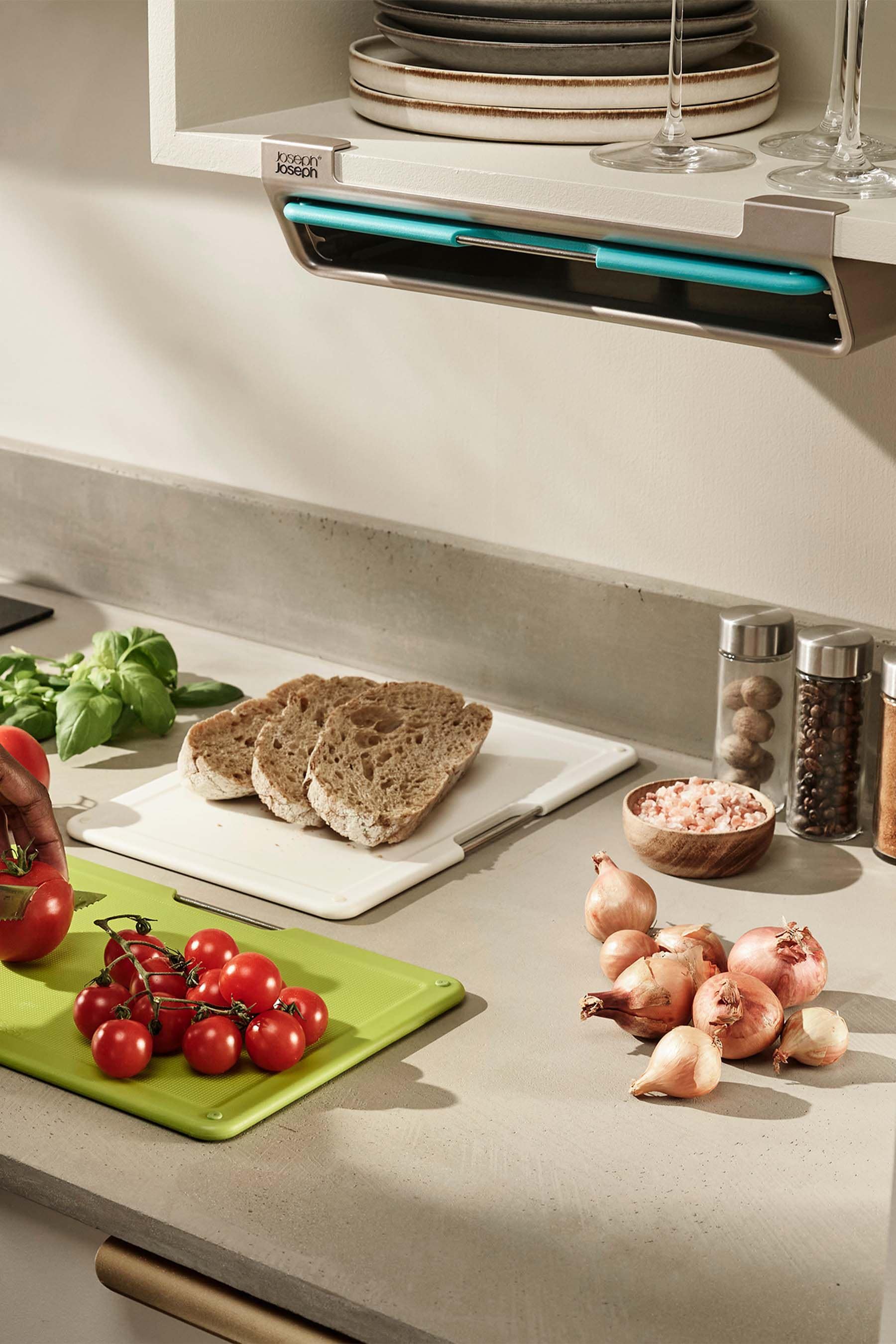 Buy Joseph Joseph 3 Piece Black Folio™ Slim Under-shelf Chopping Board ...