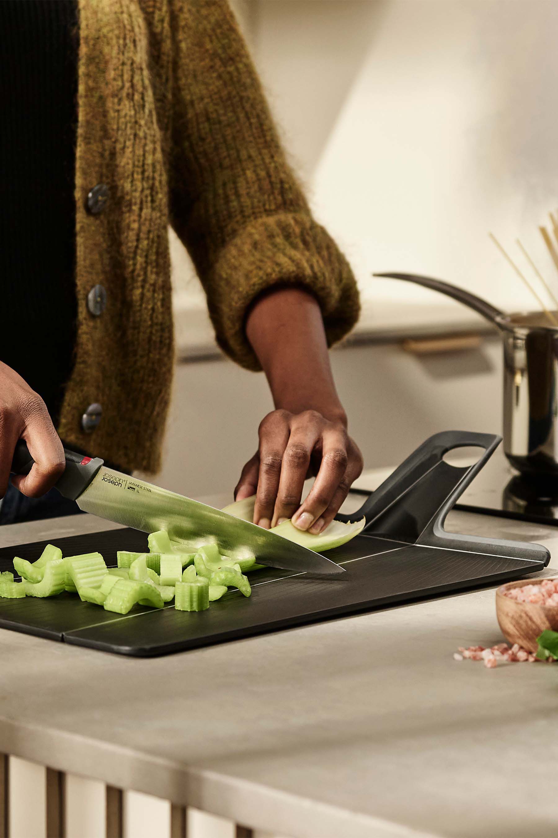 Buy Joseph Joseph Black Chop2Pot Plus Folding Chopping Board from the ...