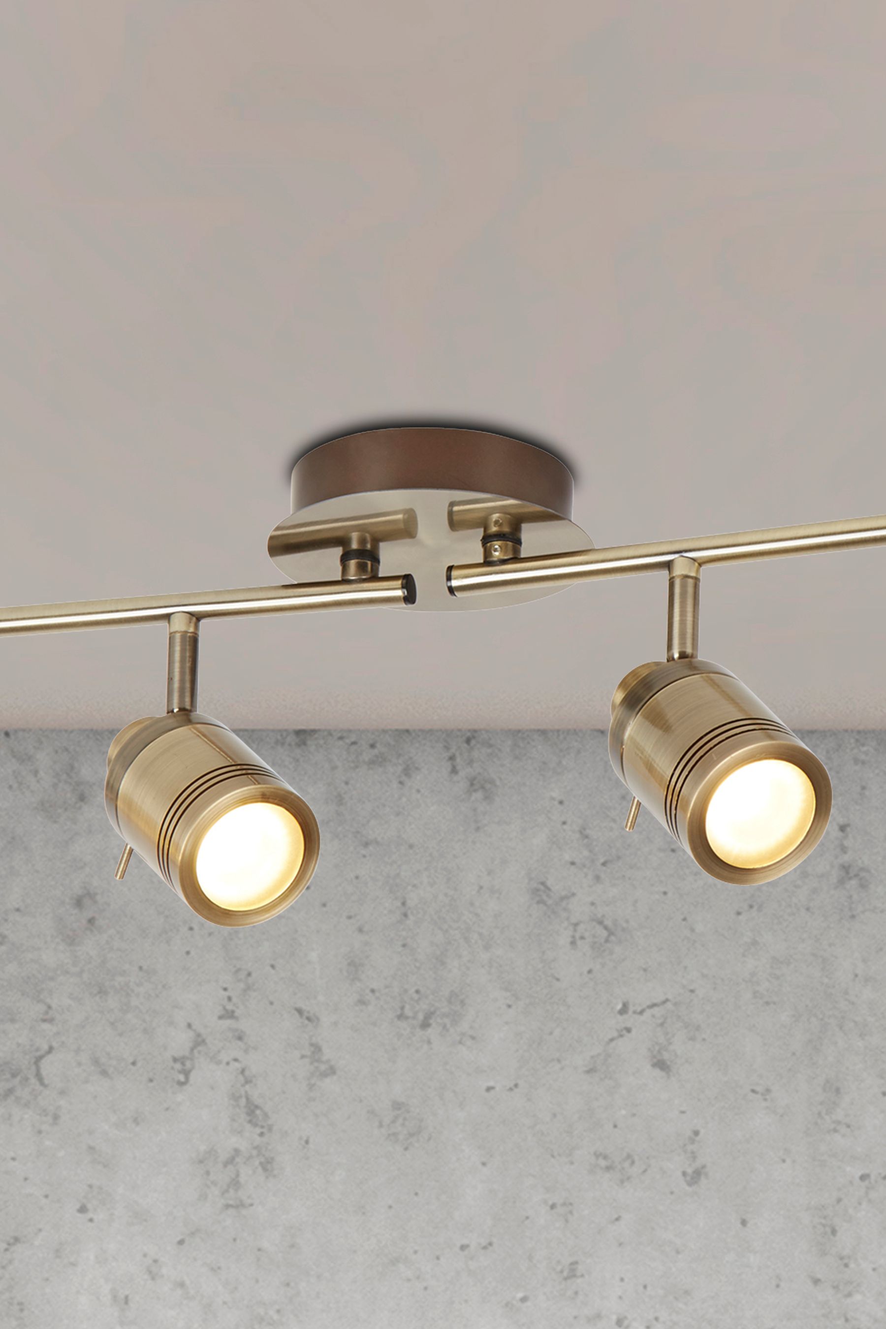 Buy Searchlight Brass Titan 4 Light Antique Brass Split Bar Spotlight ...
