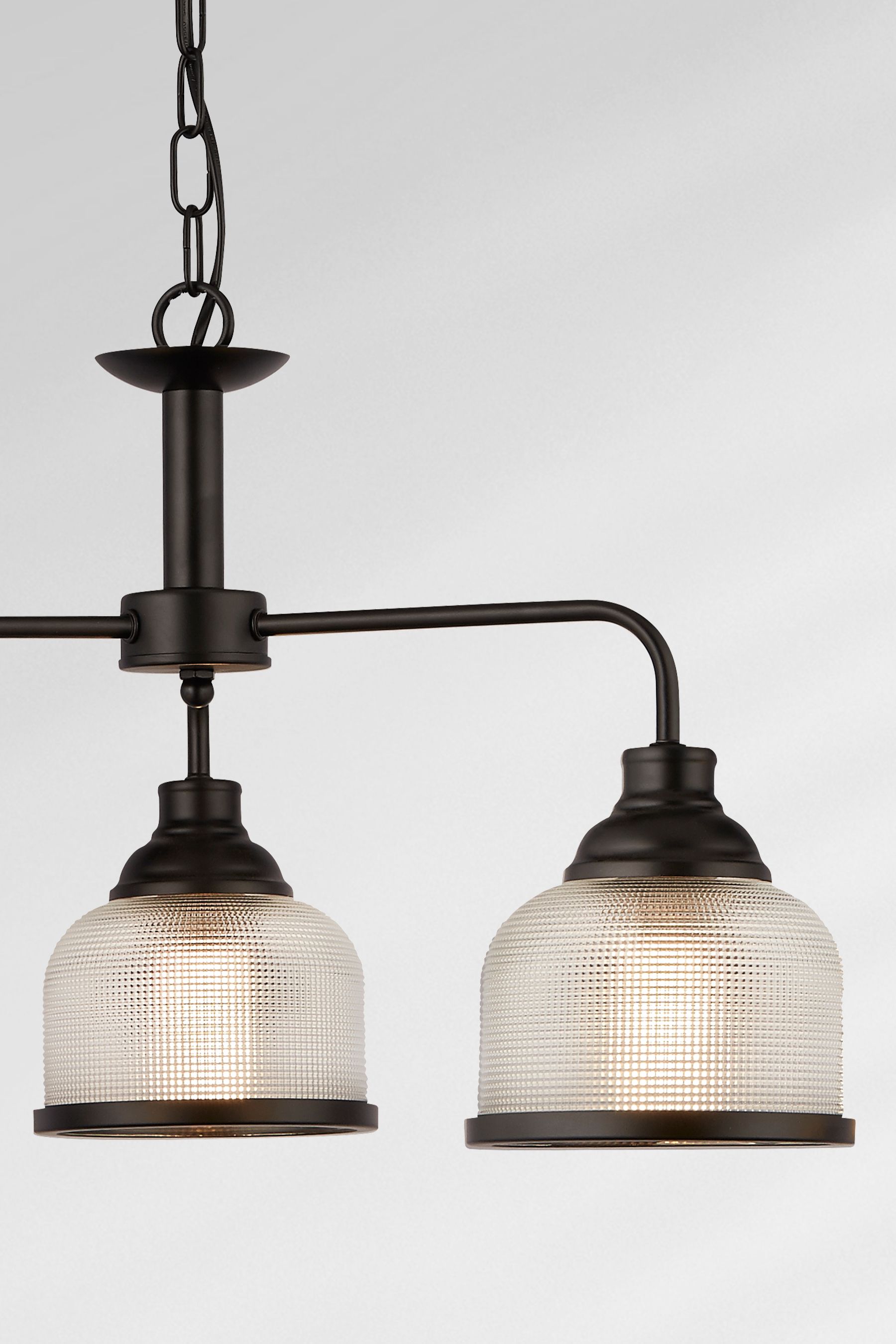 Buy Searchlight Black Highclere 3 Light Black And Glass Ceiling Light ...