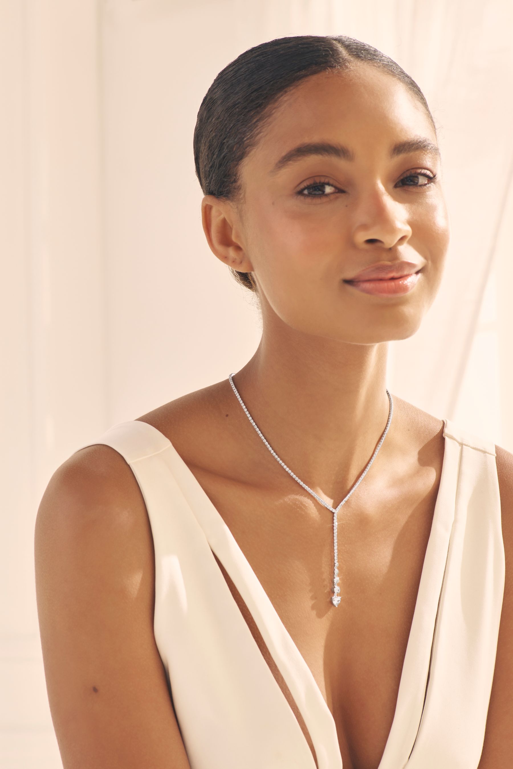 Buy Silver Tone Cupchain Y Necklace from the Next UK online shop