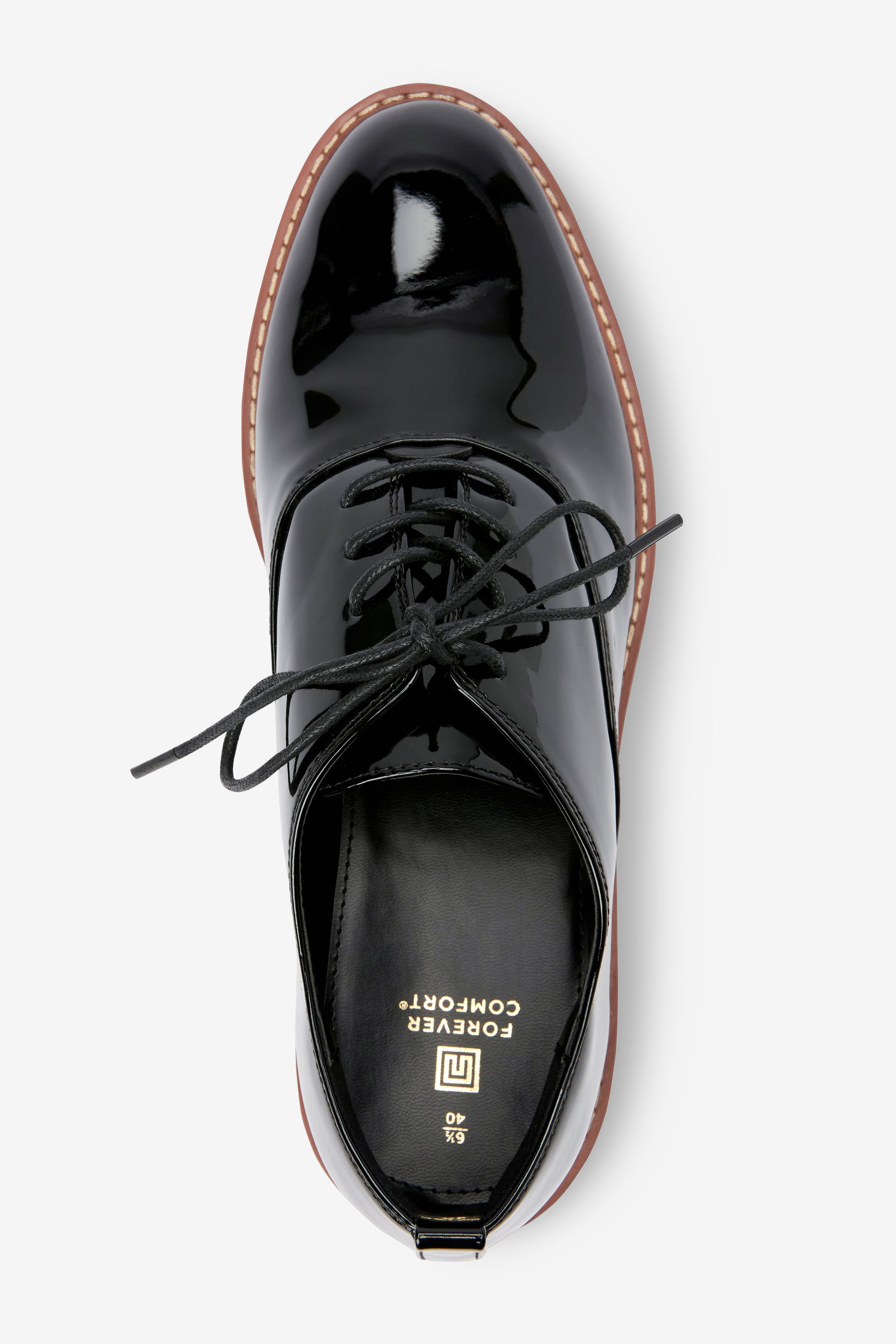 Buy Black Forever Comfort® Rand Detail Lace-Up Shoes from the Next UK ...