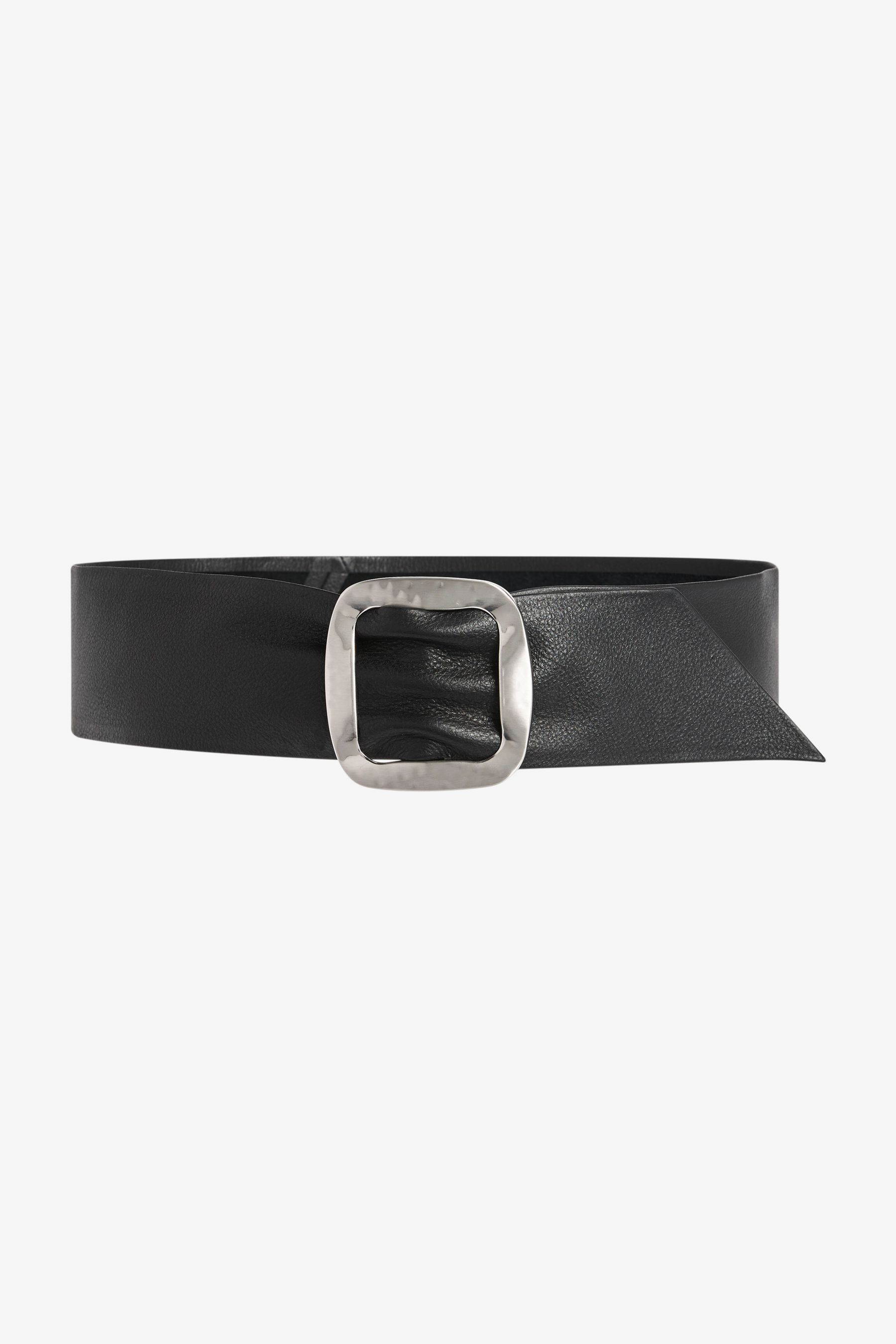 Buy Black Leather Organic Buckle Waist Belt from Next Saudi Arabia
