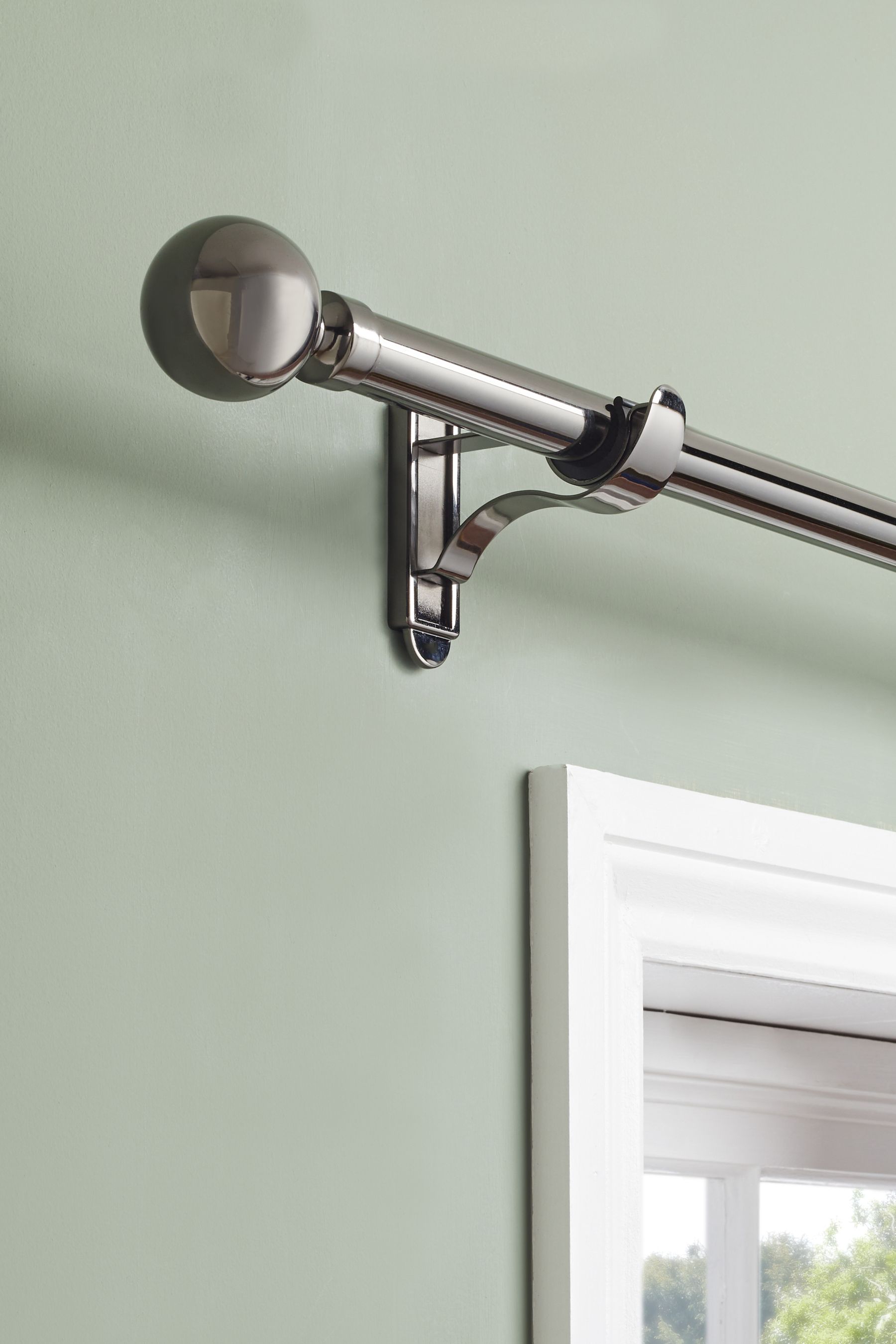 Buy Gun Metal Klick Fit Ball Finial Extendable Curtain Pole Kit 28mm ...