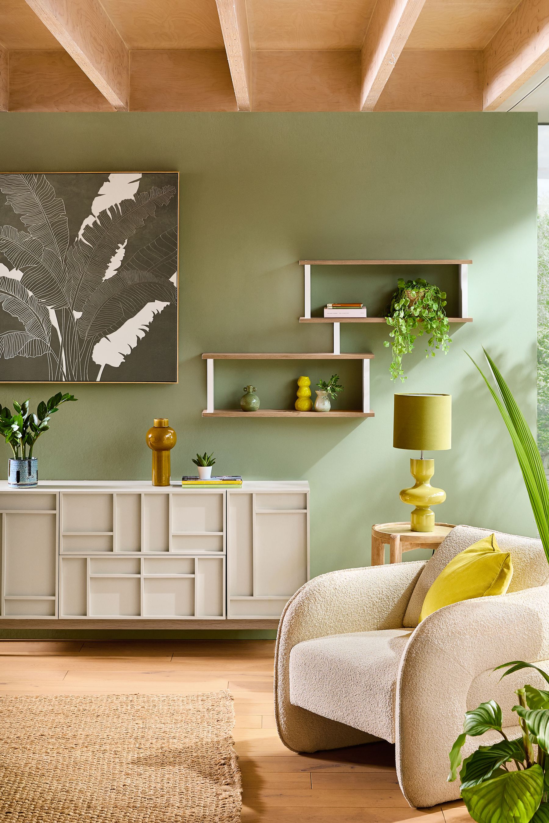 Buy Green/Silver Palm Tree Framed Canvas Wall Art from the Next UK ...