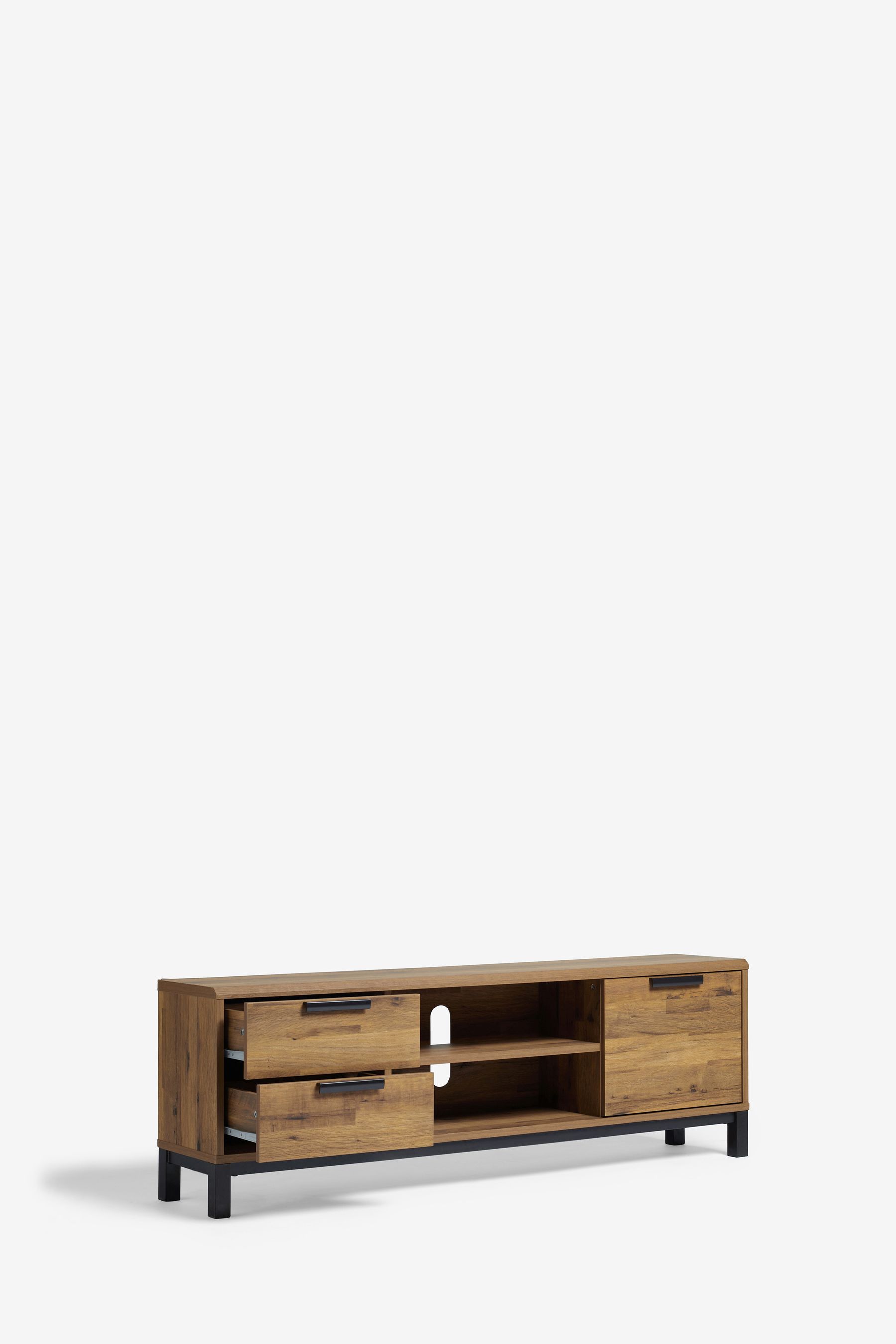 Buy Dark Bronx Up to 65 inch, Slim Oak Effect TV Unit from Next Ireland