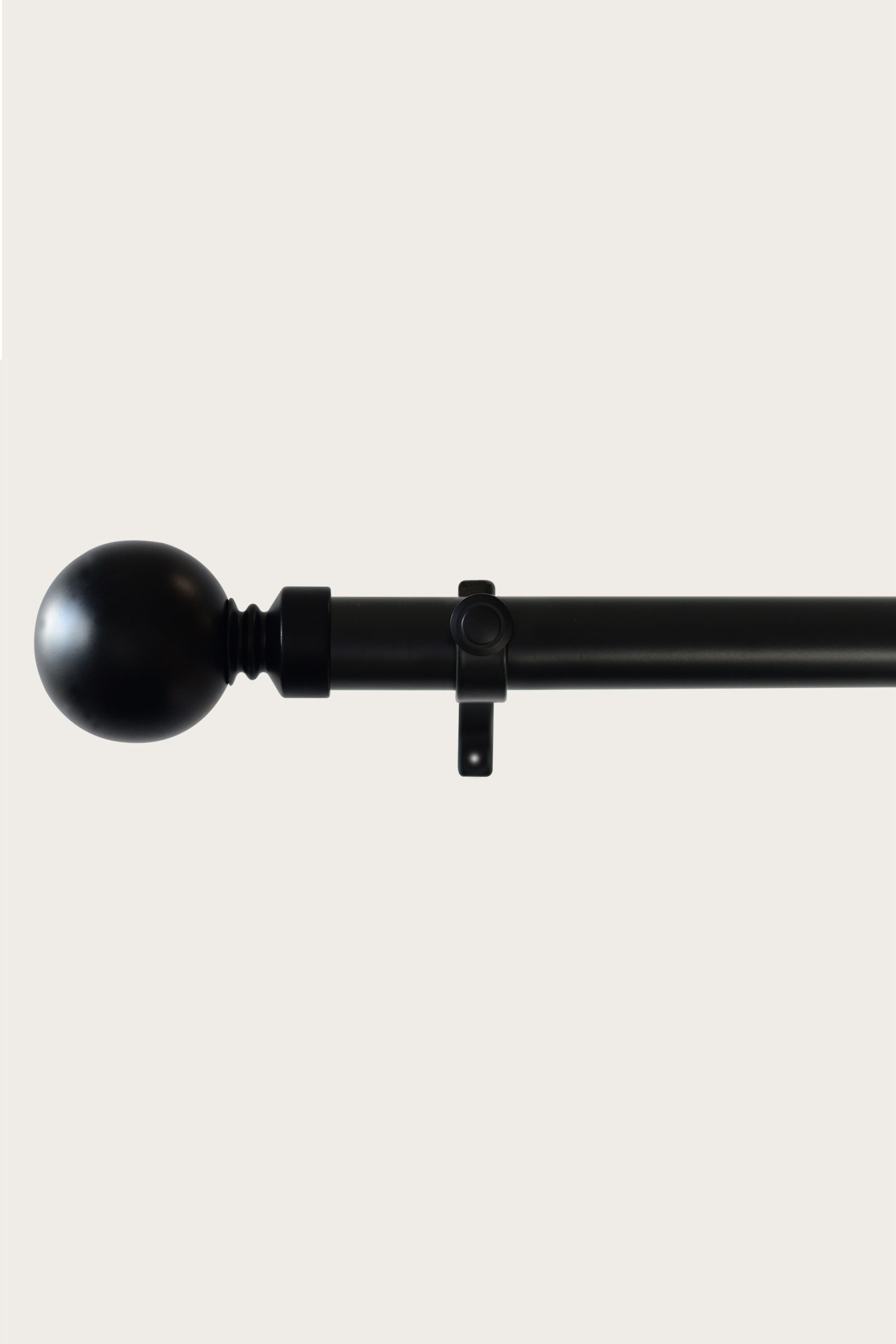 Buy Laura Ashley Black 28mm Eyelet Pole Kit with Ball Finial Curtain ...