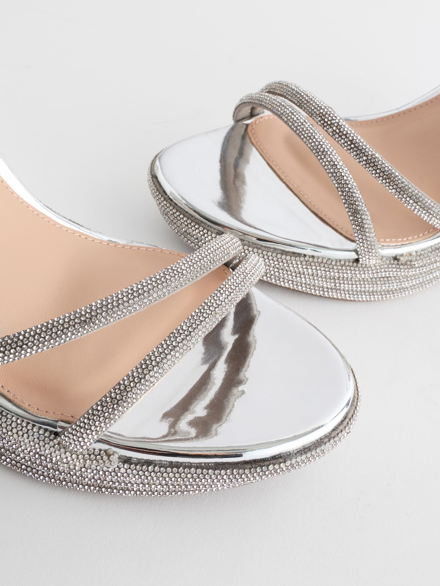 Buy Silver Forever Comfort® Jewel Bling Wedges Heels from the Next UK ...