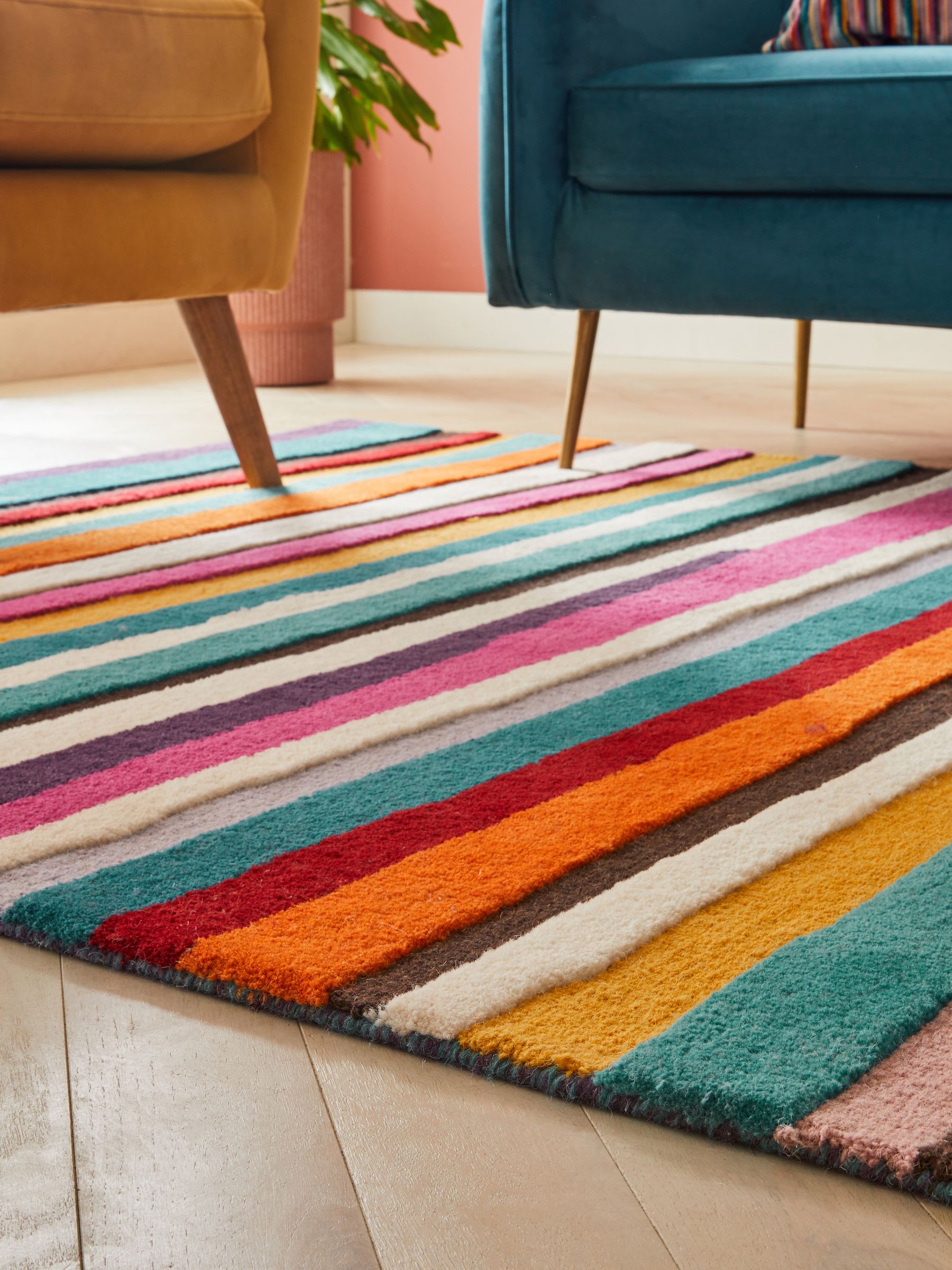 Buy Multi Bright Cut Stripe Rug from the Next UK online shop