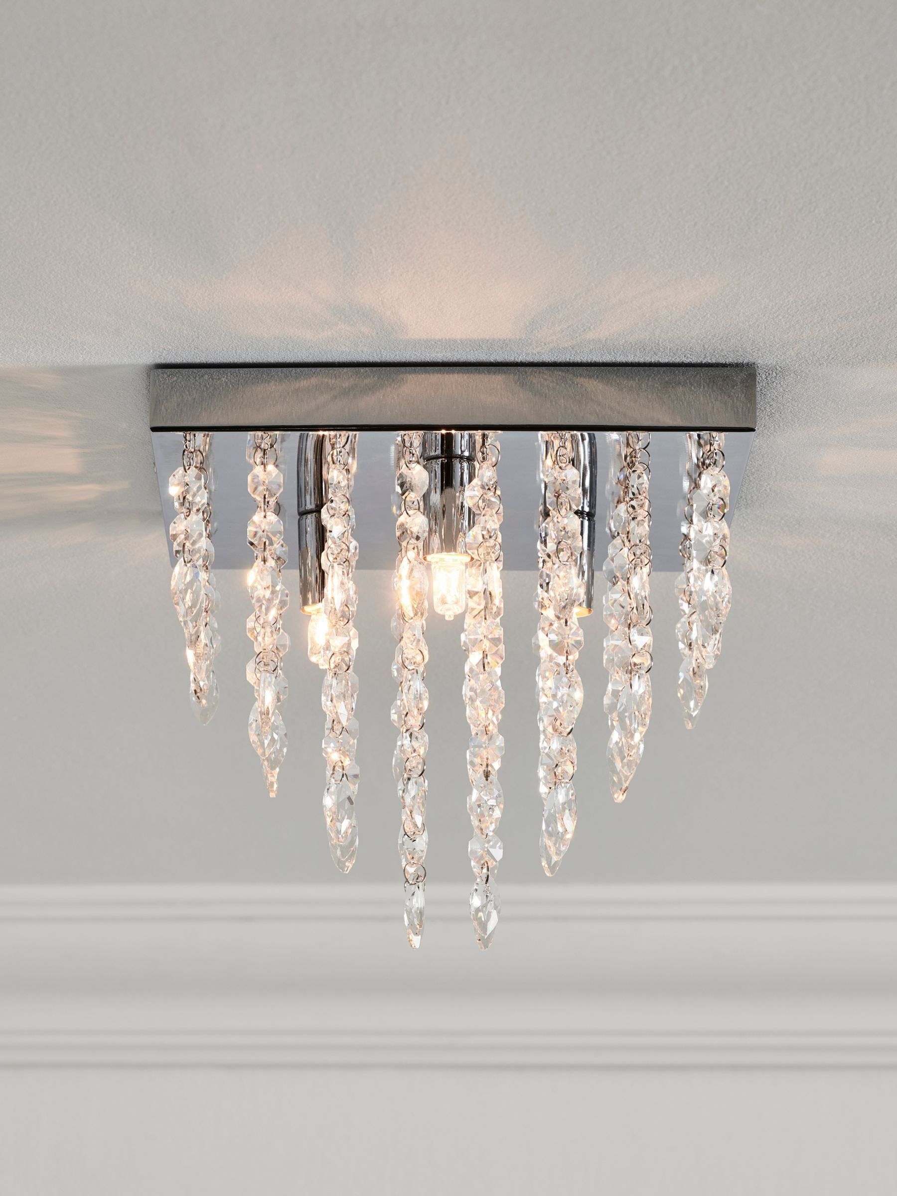 Buy Chrome Elena 3 Light Flush Ceiling Light from the Next UK online shop