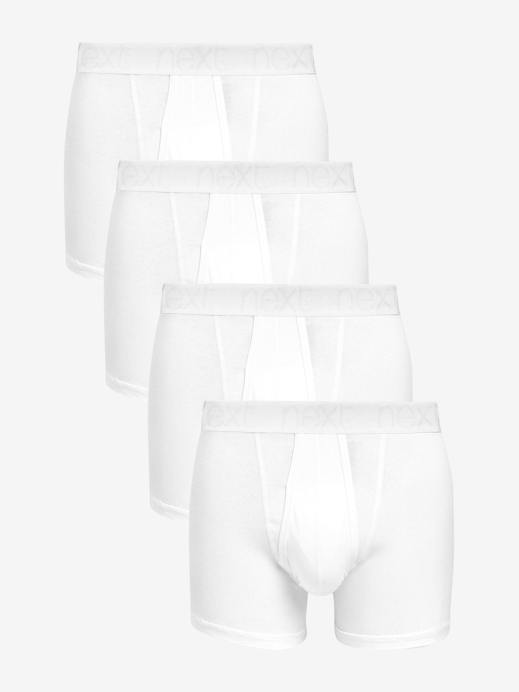 Buy White 4 pack A-Front Cotton Rich Boxers from Next United Arab Emirates