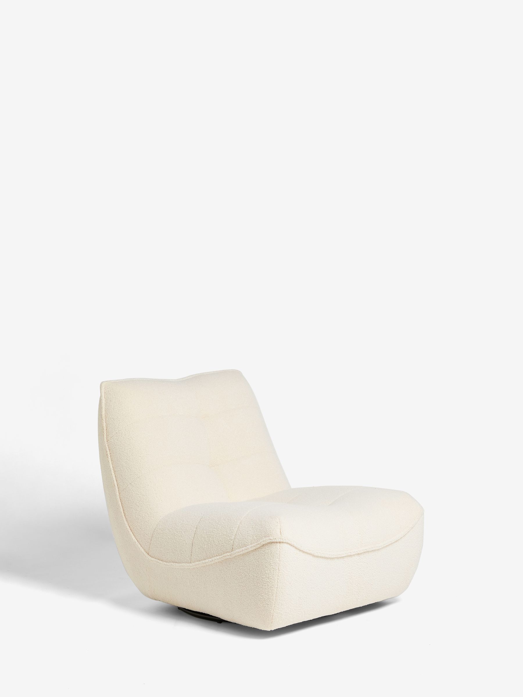 Buy Soft Cosy Boucle Ivory Natural Lucca Swivel Accent Chair from the ...