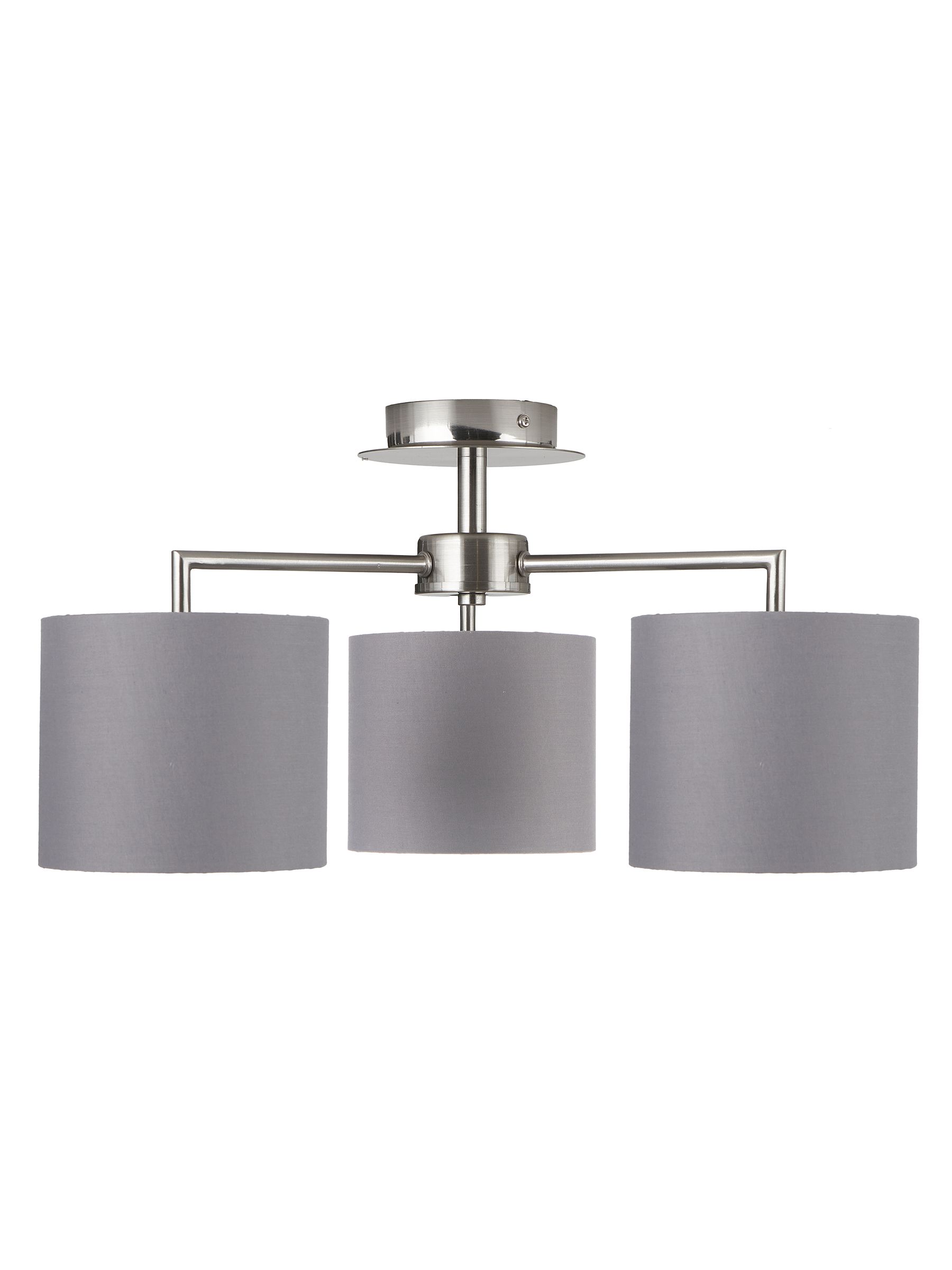 Buy Pacific Silver Grey Elin 3 Light Pendant Ceiling Light from the ...