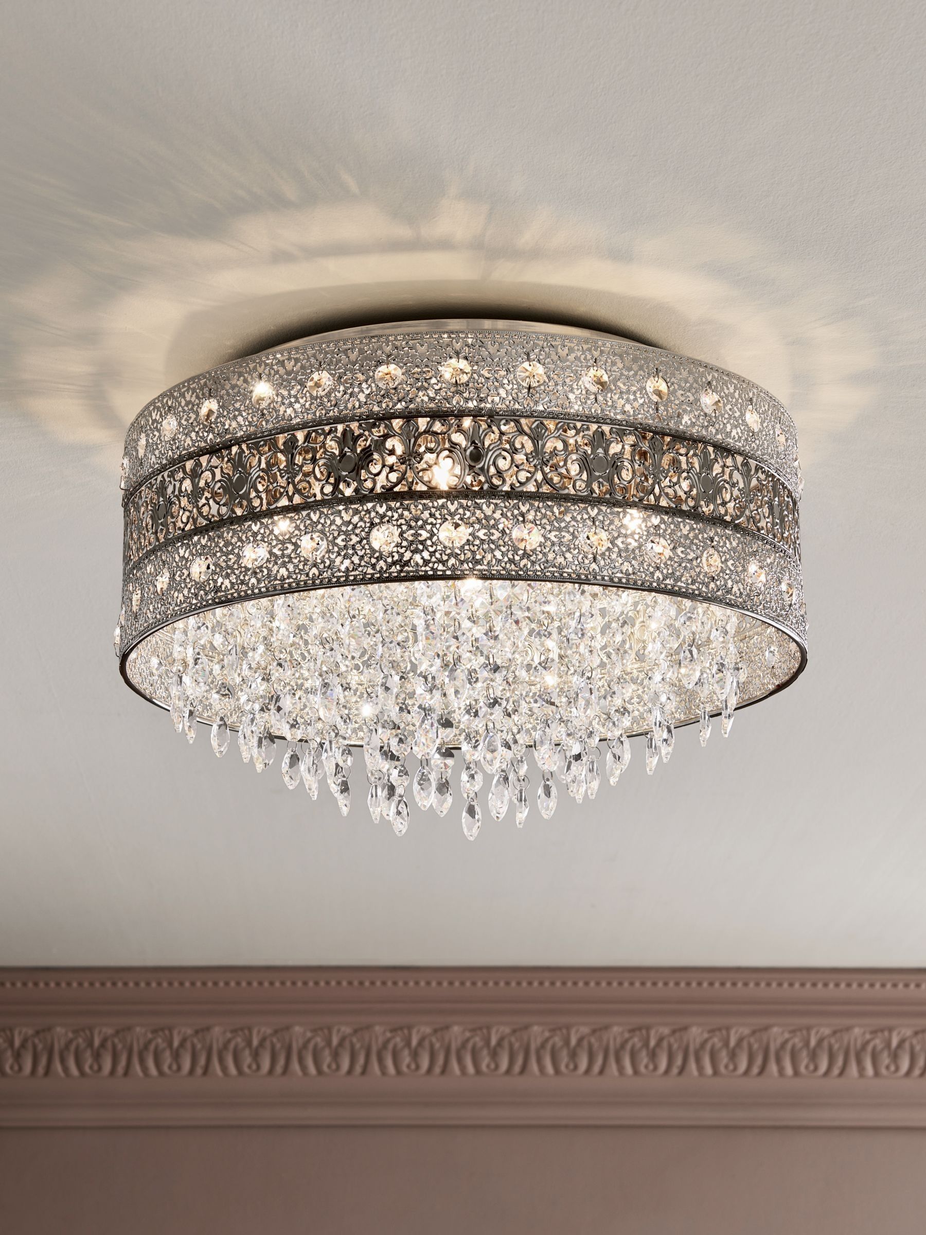 Buy Chrome Maya 4 Light Flush Ceiling Light from the Next UK online shop
