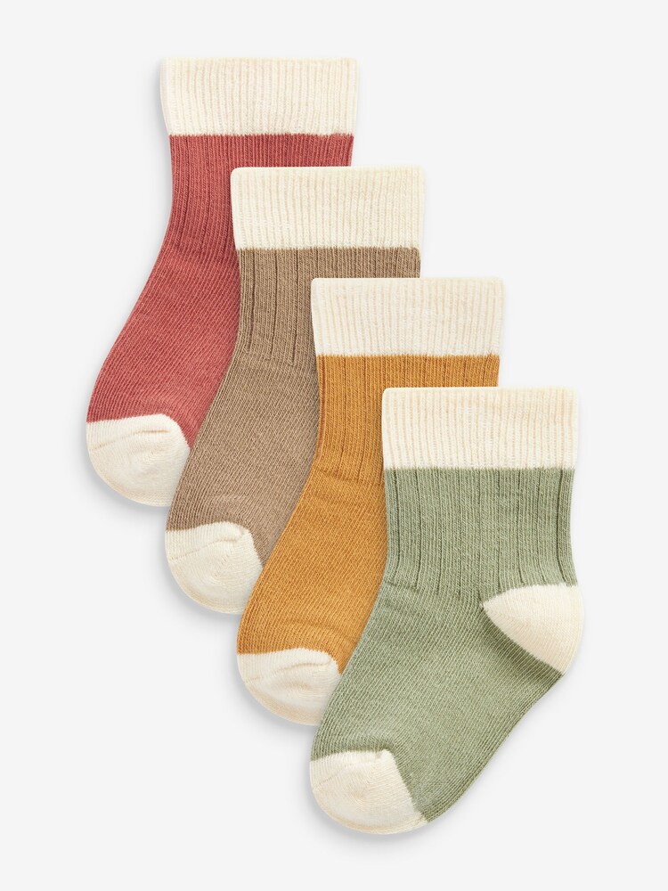 Buy Muted Rainbow Baby Socks 4 Pack (0mths-2yrs) from Next United Arab ...