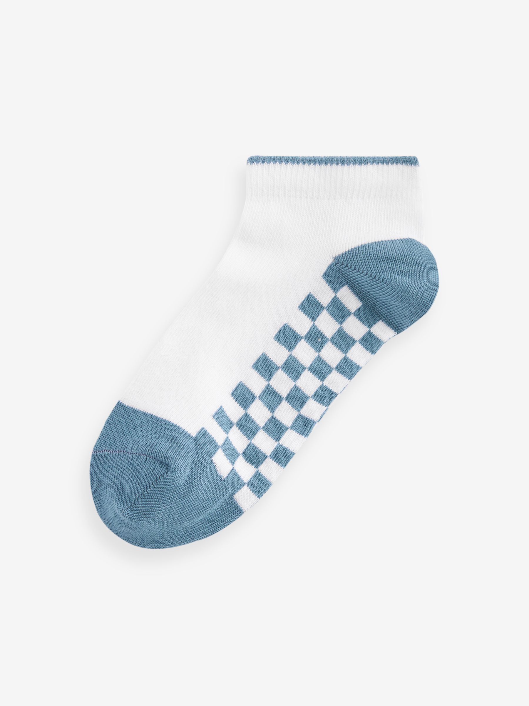 Buy White Checkerboard 7 Pack Cotton Rich Trainer Socks from Next Australia