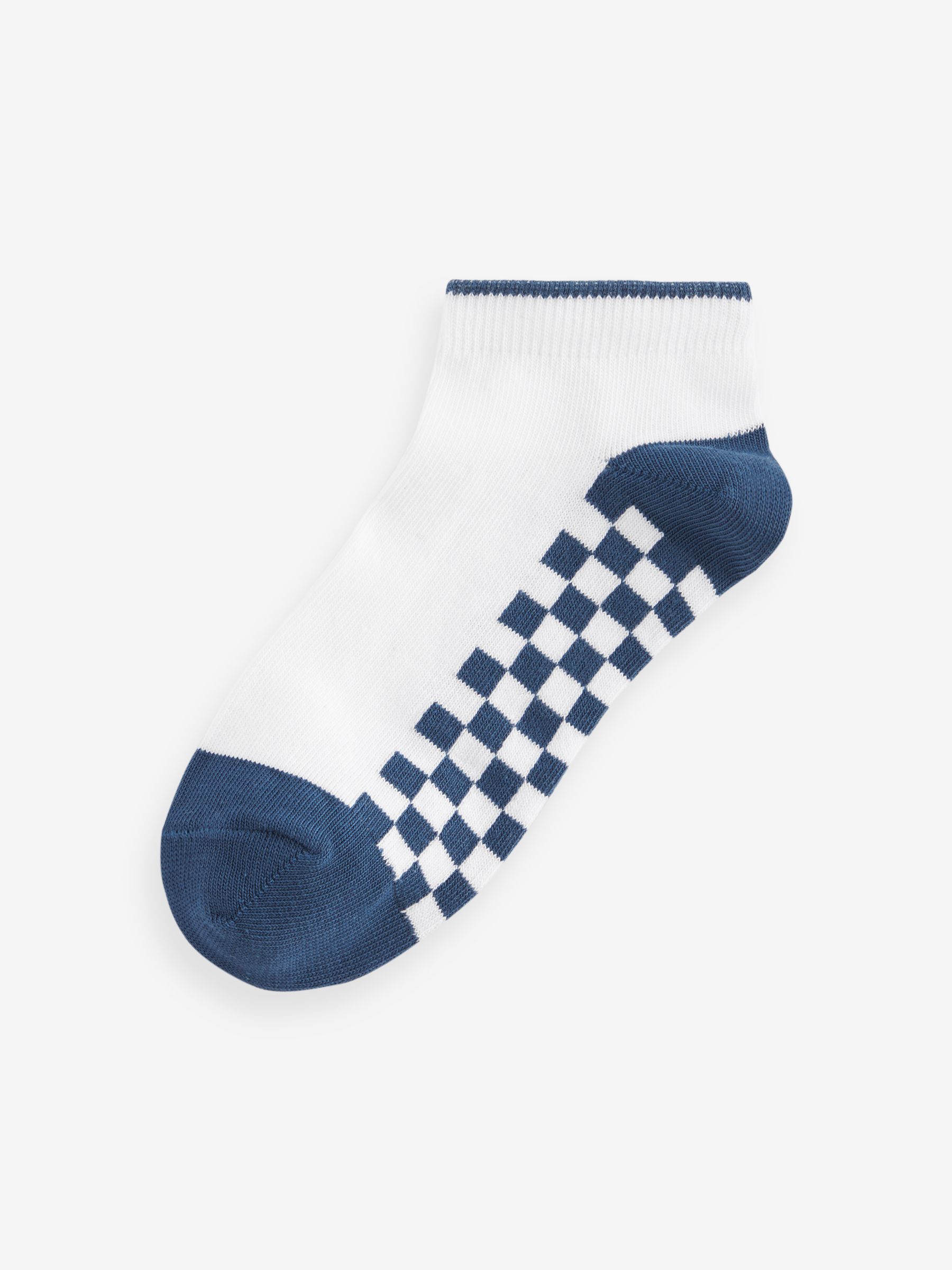 Buy White Checkerboard 7 Pack Cotton Rich Trainer Socks from Next Australia