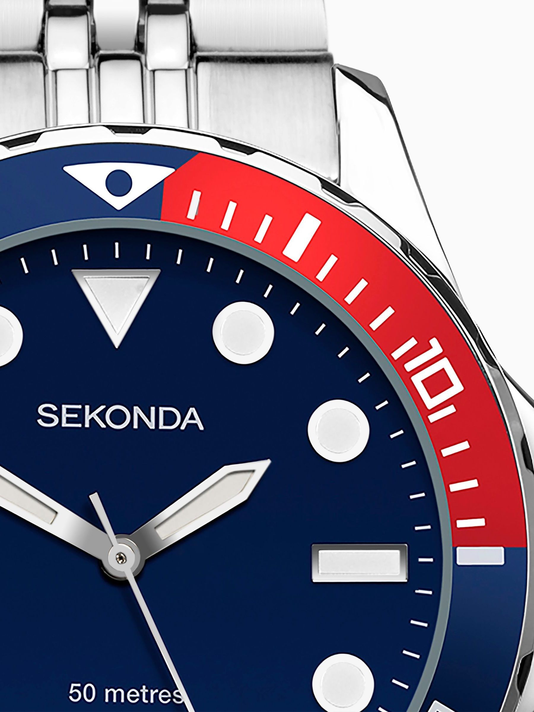 Buy Sekonda Ladies Silver Tone Balearic Stainless Steel Bracelet Watch ...