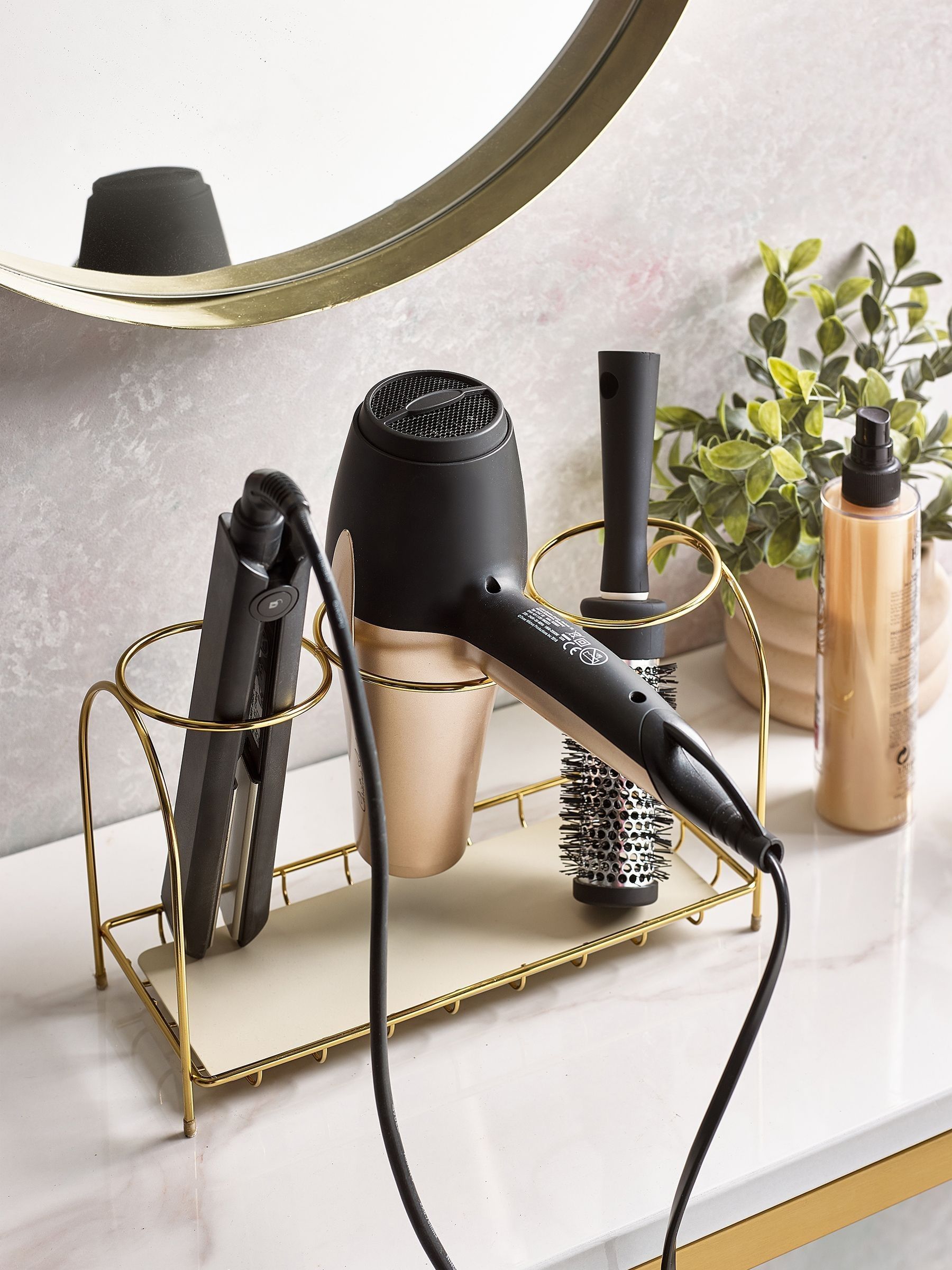 Buy Gold Hairdryer and Straighteners Storage Stand from the Next UK ...