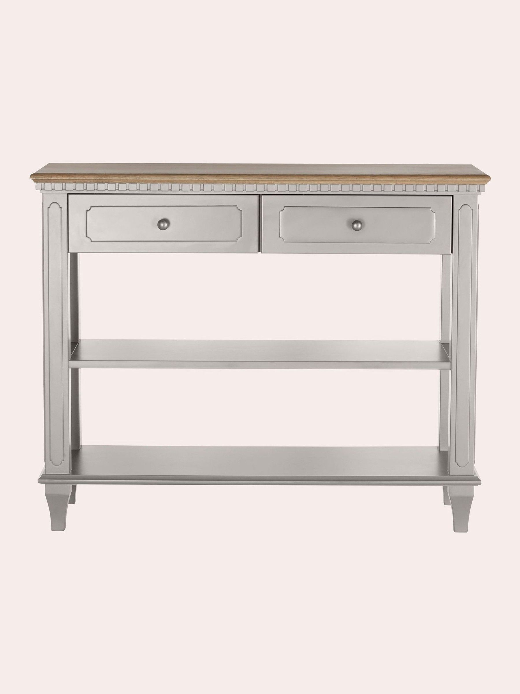 Buy Laura Ashley Pale French Grey Hanover 2 Drawer Console Table from ...