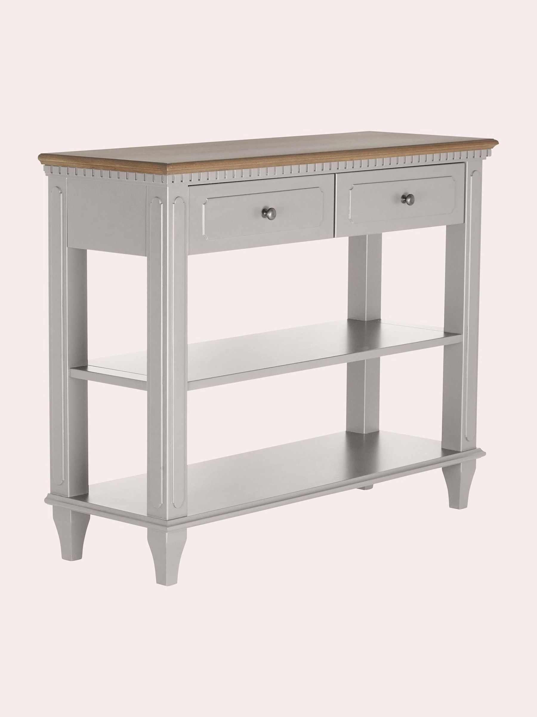 Buy Laura Ashley Pale French Grey Hanover 2 Drawer Console Table from ...