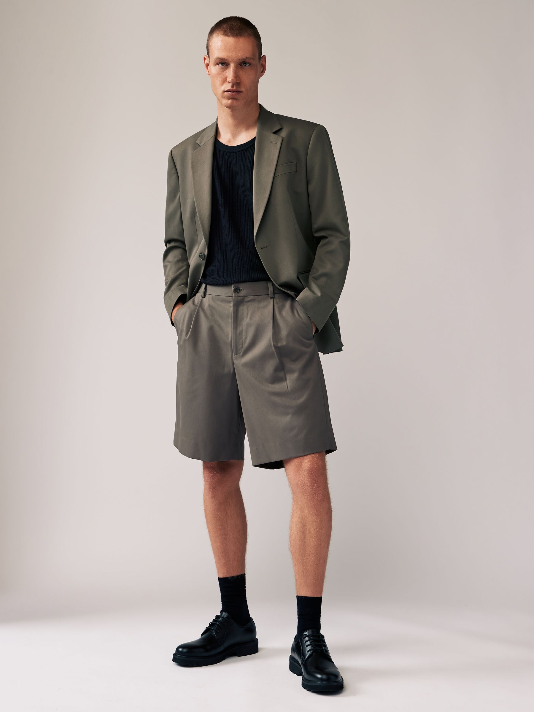 Buy Sage Green Relaxed Fit EDIT Slouchy Style Suit Jacket from the Next ...