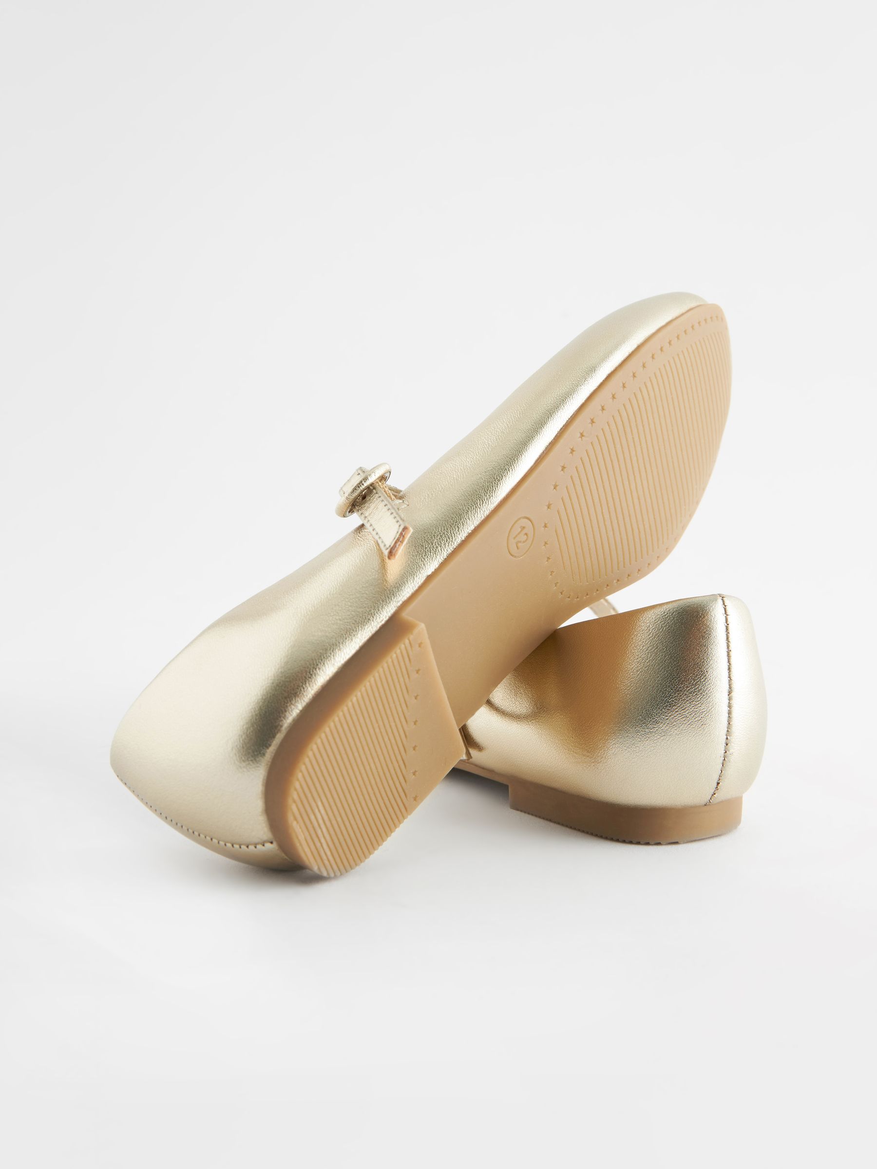 Buy Gold Metallic Leather Mary Jane Occasion Shoes from the Next UK ...