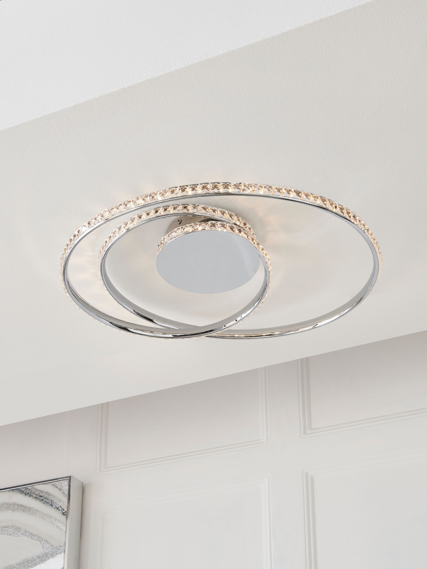Buy Chrome Luna Flush Ceiling Light from the Next UK online shop