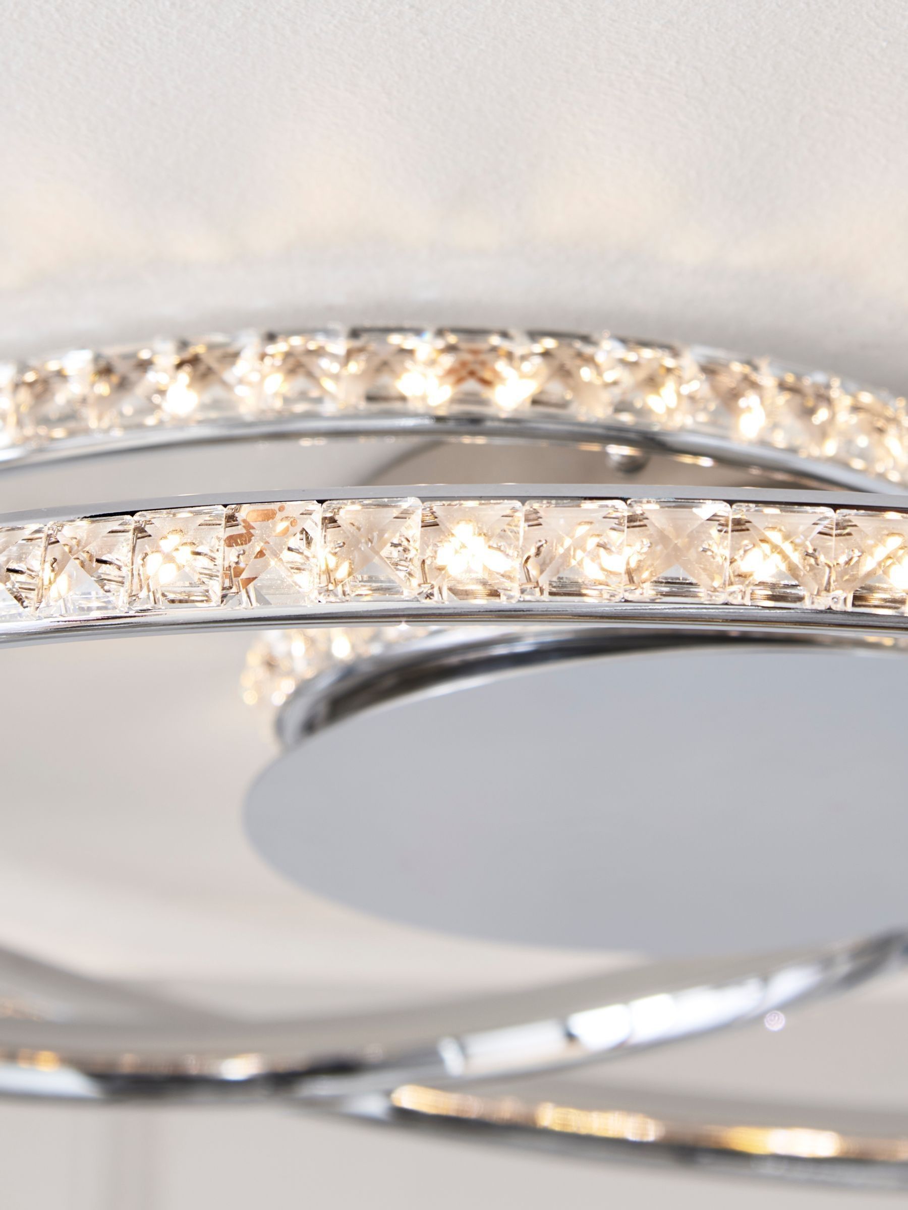 Buy Chrome Luna Flush Ceiling Light from Next Ireland