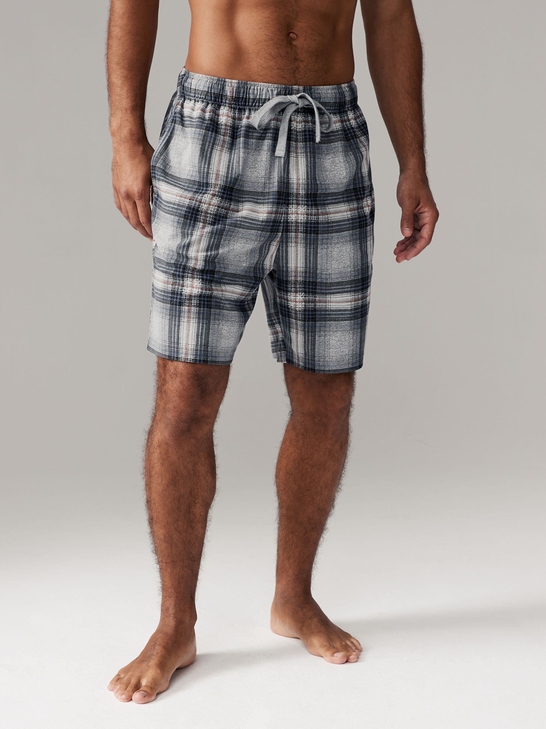 Buy Grey/ Red Motionflex Cosy Pyjama Shorts 2 Pack from the Next UK ...