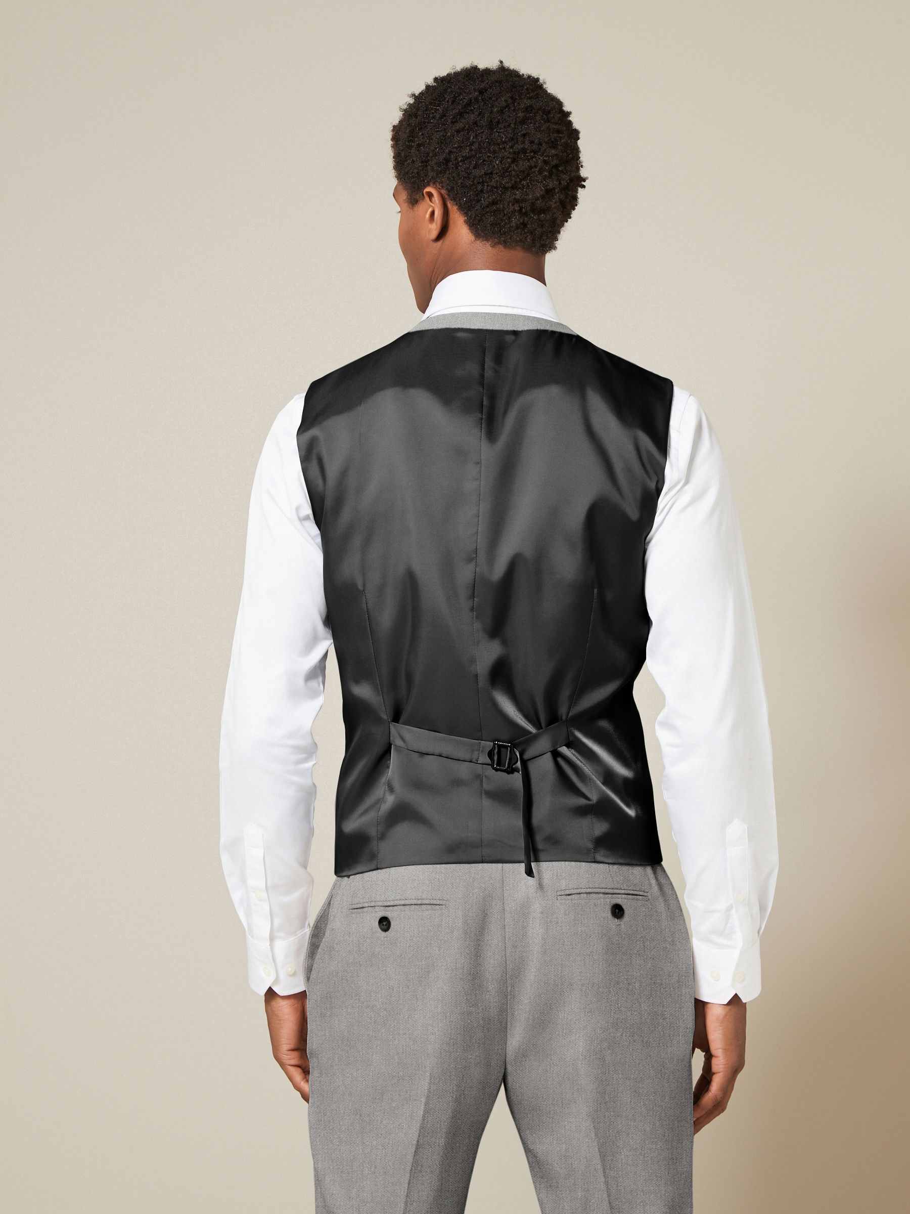 Buy Grey Textured Suit Waistcoat from Next United Arab Emirates