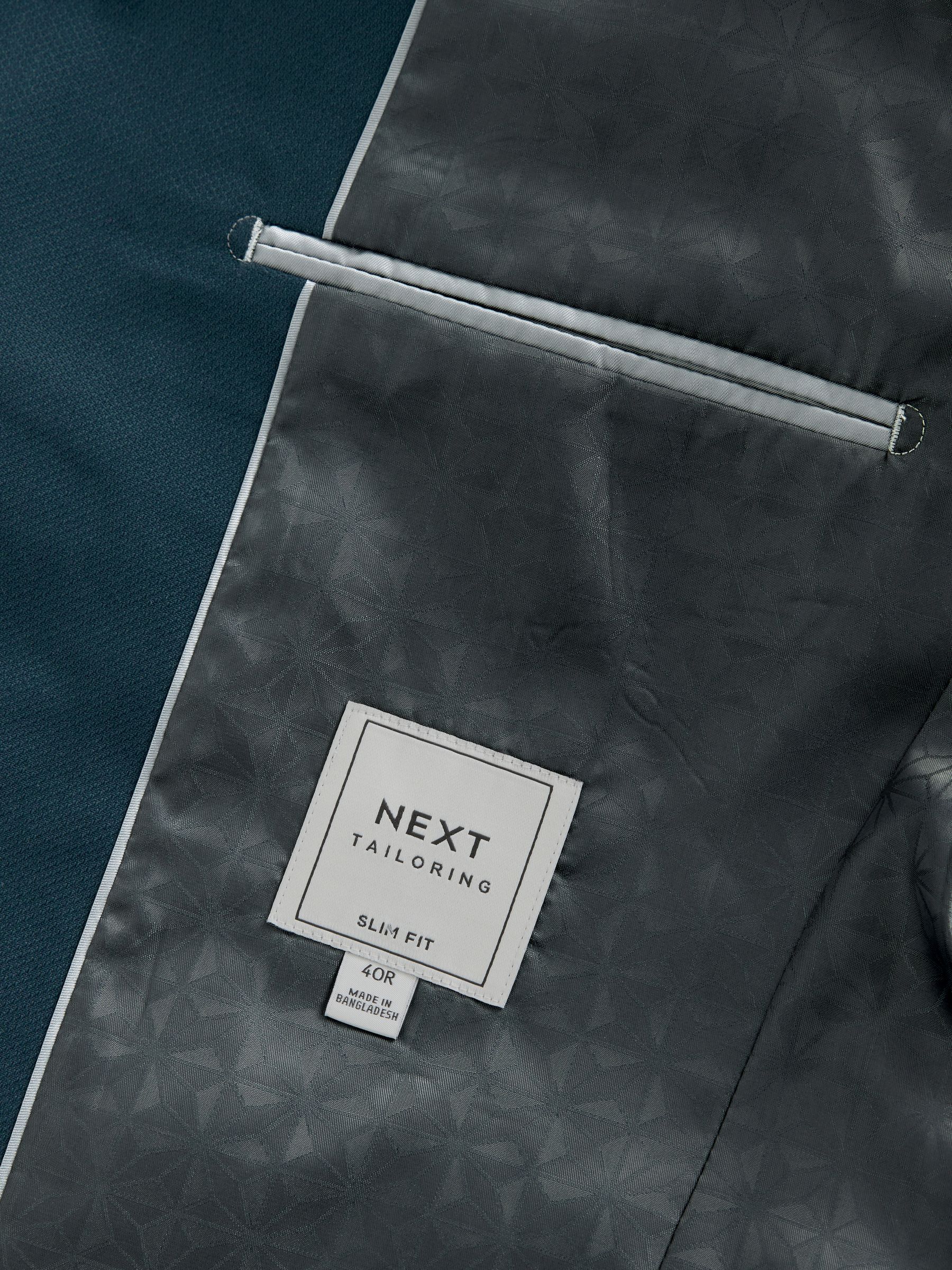 Buy Teal Blue Slim Fit Textured Suit Jacket from the Next UK online shop