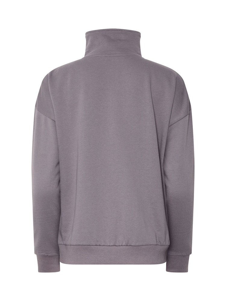 Buy PixieGirl Petite Purple Funnel Neck Half Zip Sweatshirt from the ...