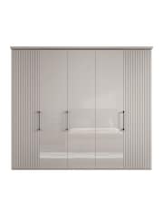 Buy Wiemann Pebble Grey Daytona Glass Wardrobe from the Next UK online shop