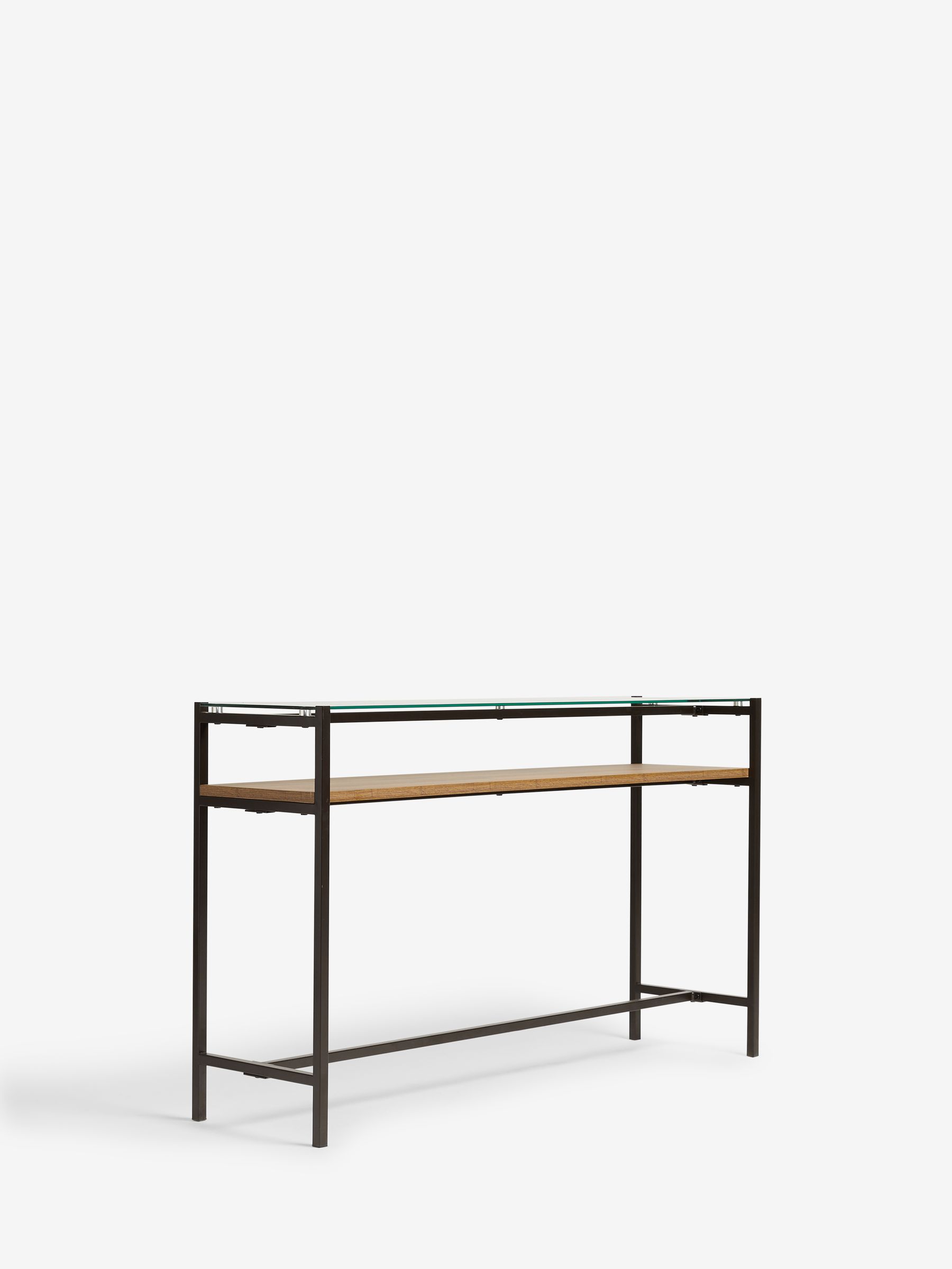 Buy Dark Bronx Oak Effect and Glass Console Table from the Next UK ...