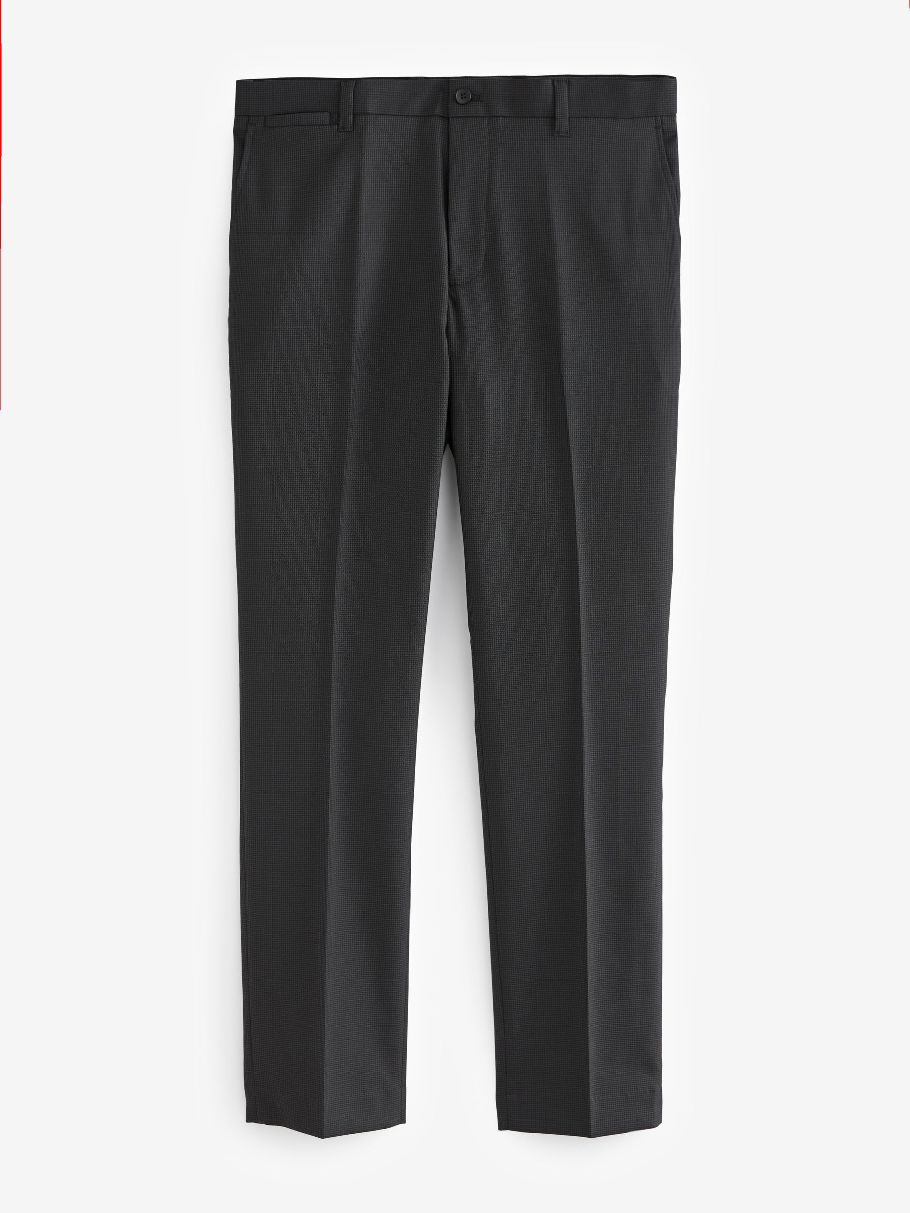 Buy Black Slim Fit Textured Smart Trousers from Next Australia
