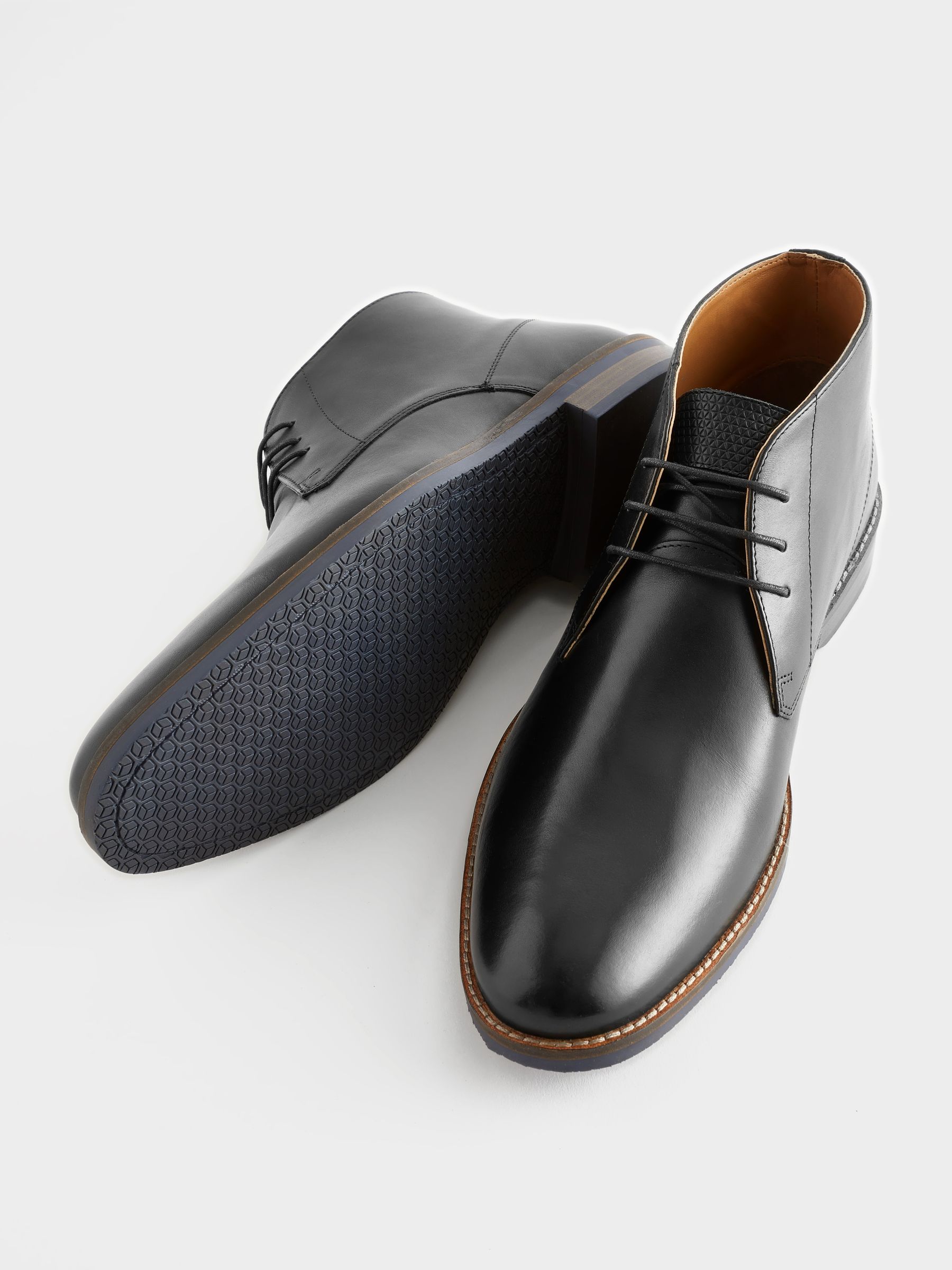 Buy Black Leather Chukka Boots from Next Ireland