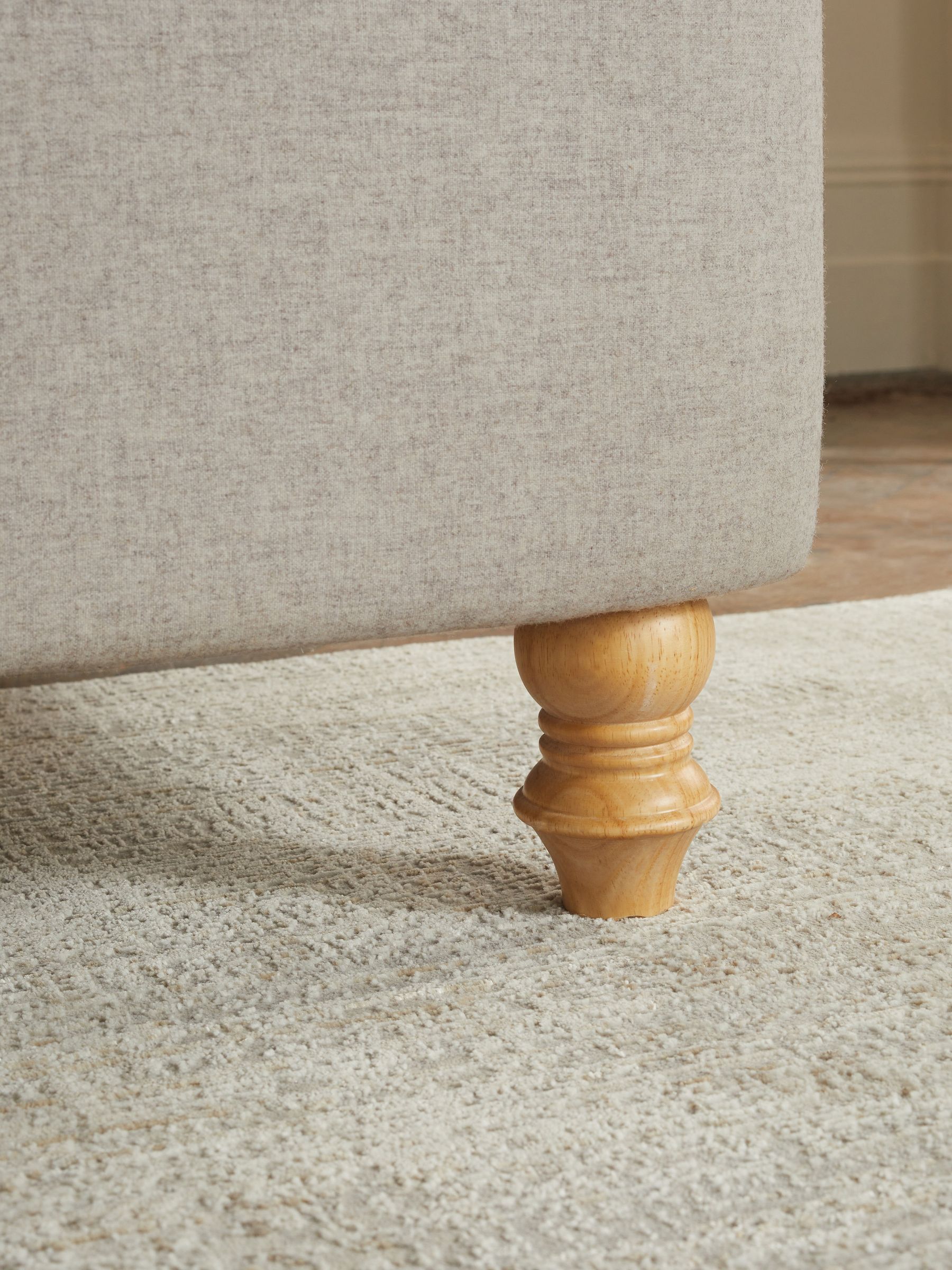 Buy Wool Blend Natural Stone Reign Upholstered Bed Frame from the Next ...