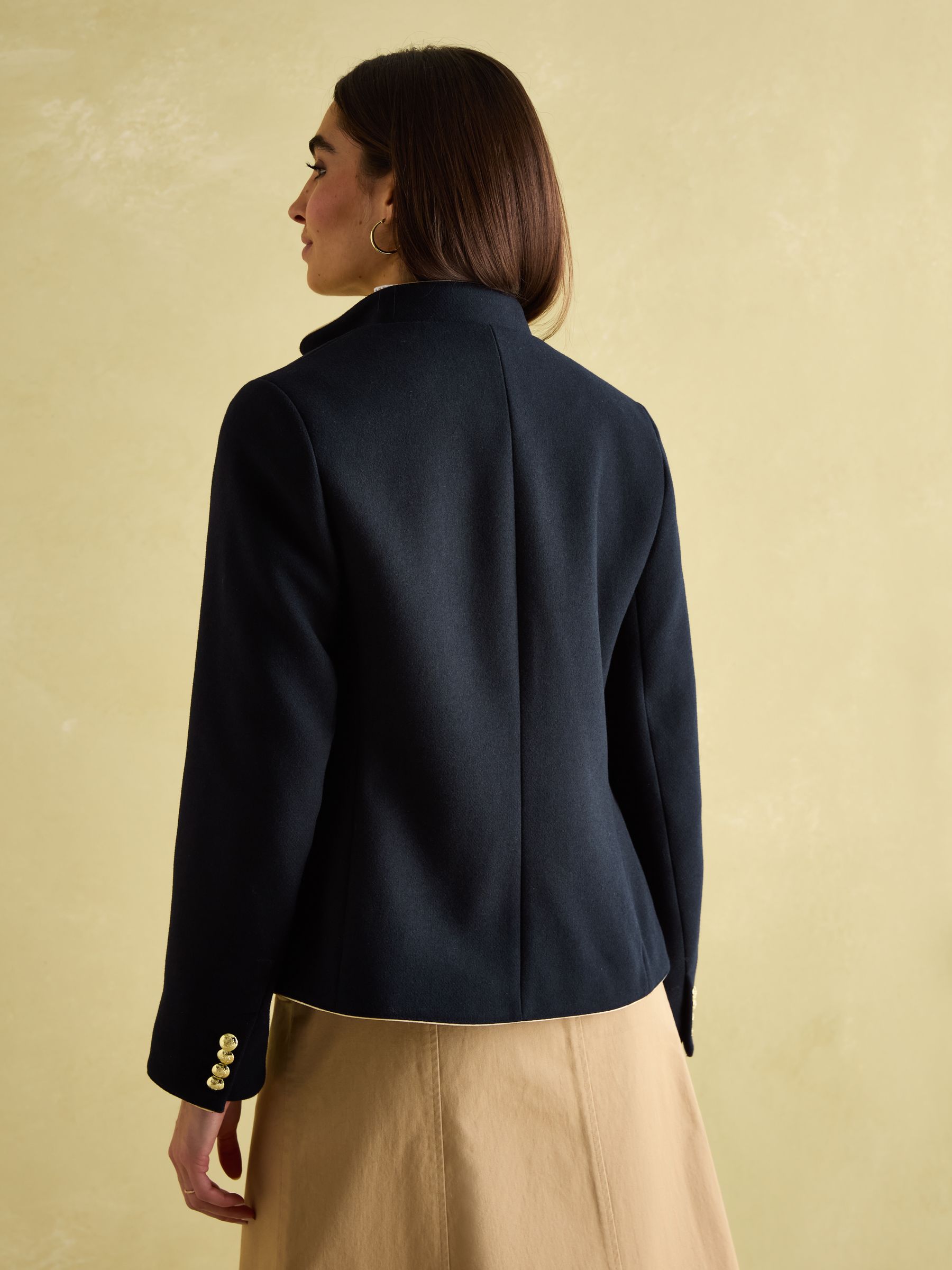 Buy Joules Hazelmere Navy Wool Blend Band Jacket from the Next UK ...