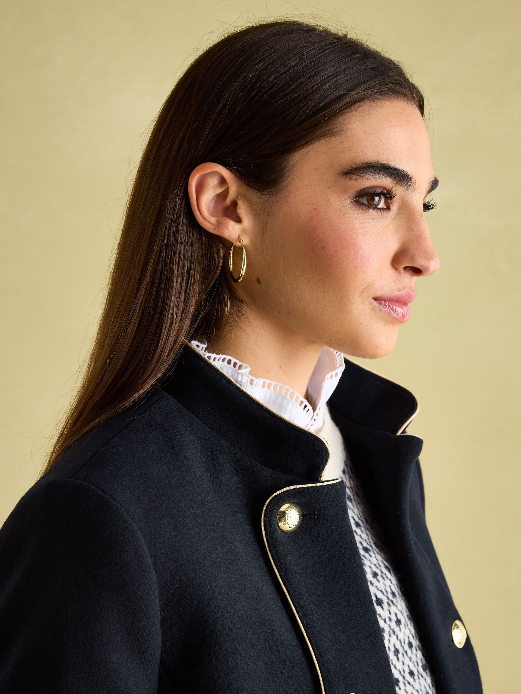 Buy Joules Hazelmere Navy Wool Blend Band Jacket from the Next UK ...