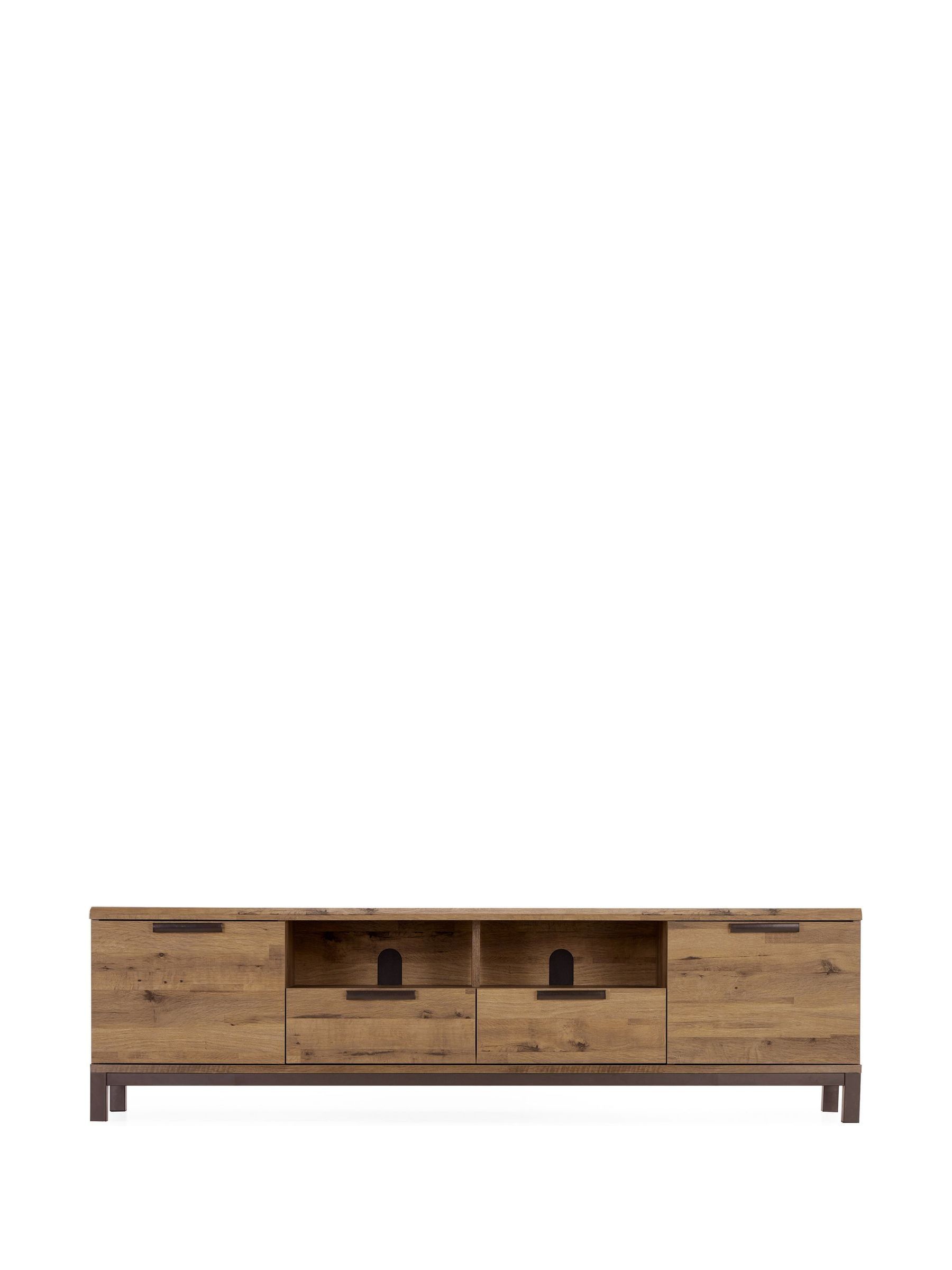 Buy Dark Bronx Up to 80 inch Oak Effect Slim TV Unit from the Next UK ...