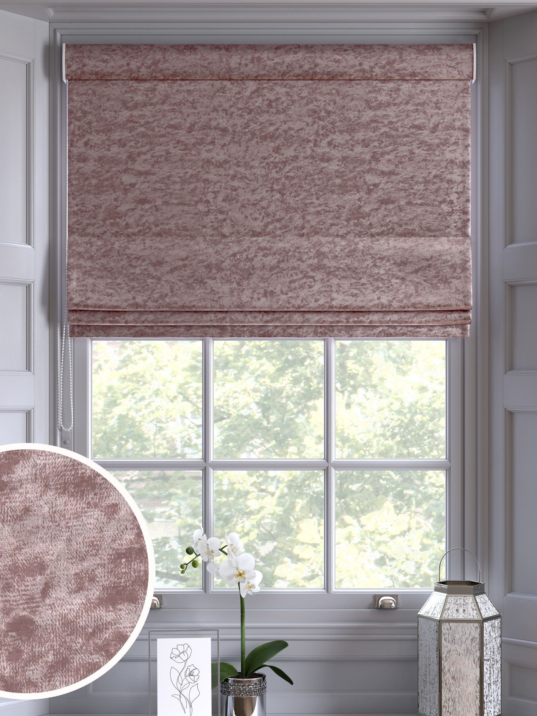 Buy Pink Crushed Made To Measure Roman Blind from the Next UK online shop