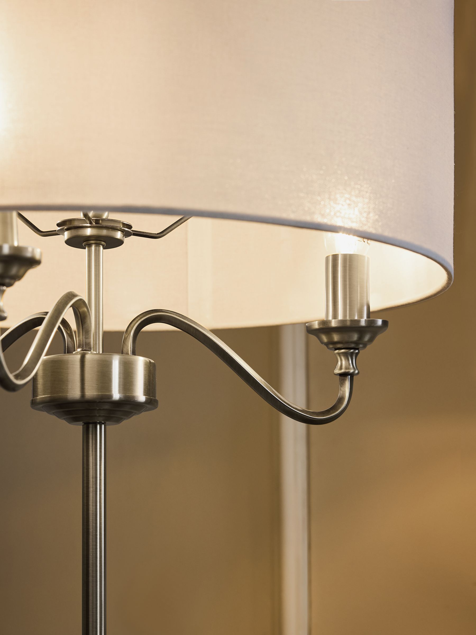 Buy Brushed Nickel Burford 3 Light Floor Lamp from the Next UK online shop